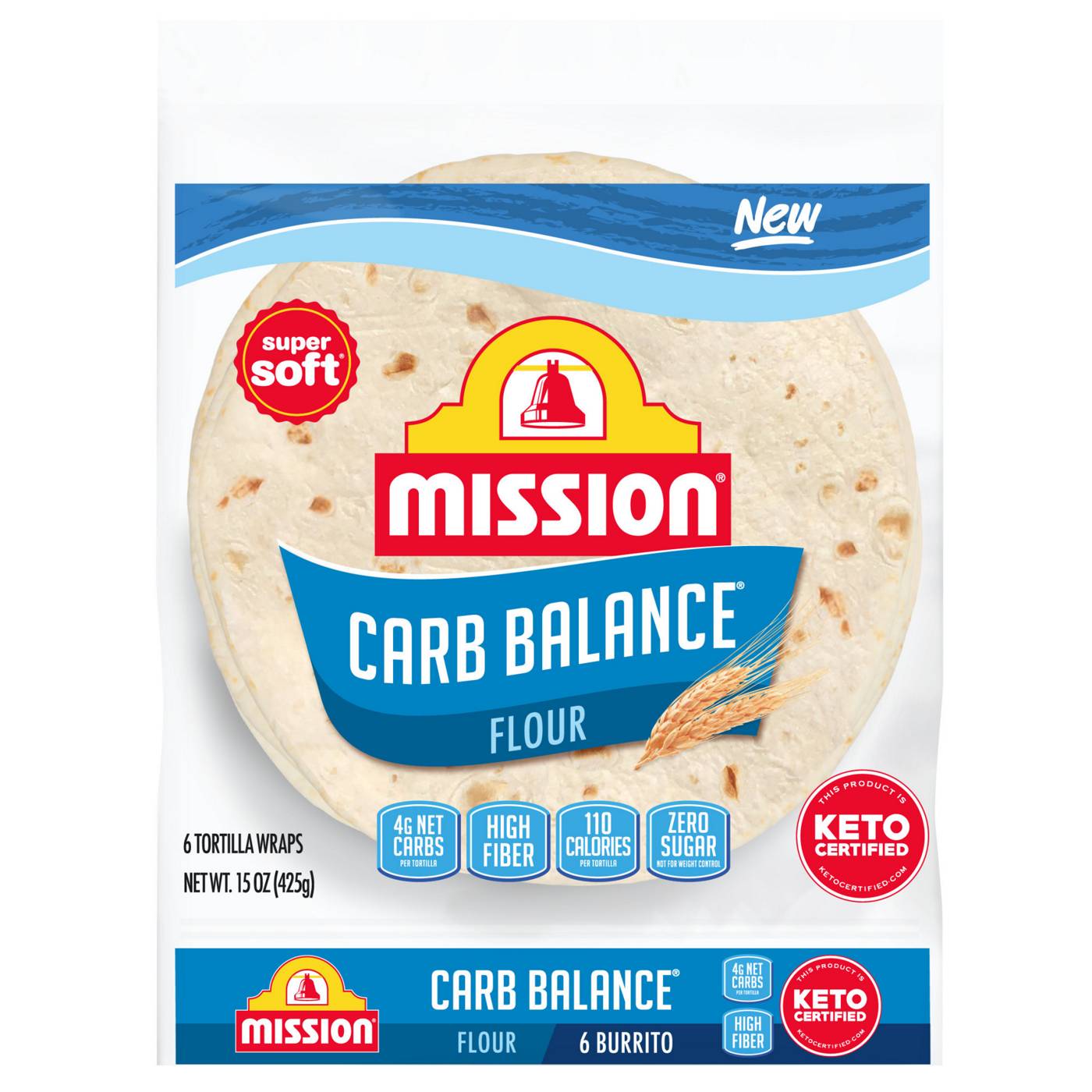 Mission Carb Balance Flour Tortillas, Burrito Size - Shop Tortillas at ...