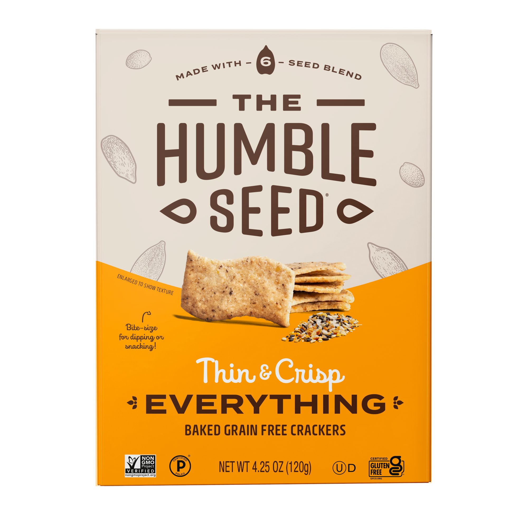 The Humble Seed Thin & Crisp Everything Crackers - Shop Crackers ...
