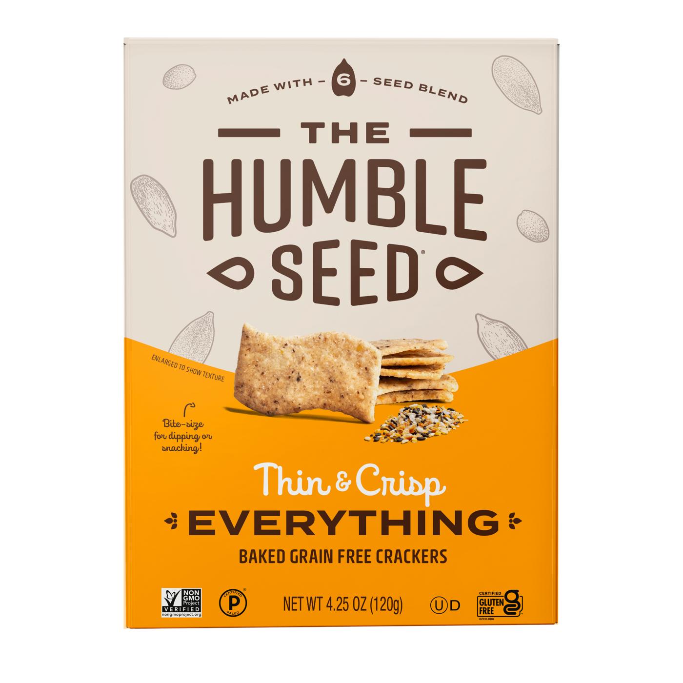 The Humble Seed Thin & Crisp Everything Crackers - Shop Crackers ...