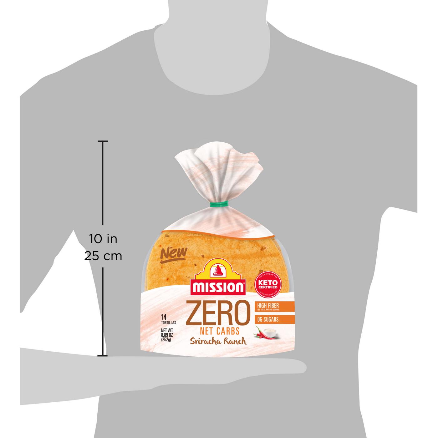 Mission Zero Net Carbs Sriracha Ranch Flour Tortillas, Street Taco Size ...