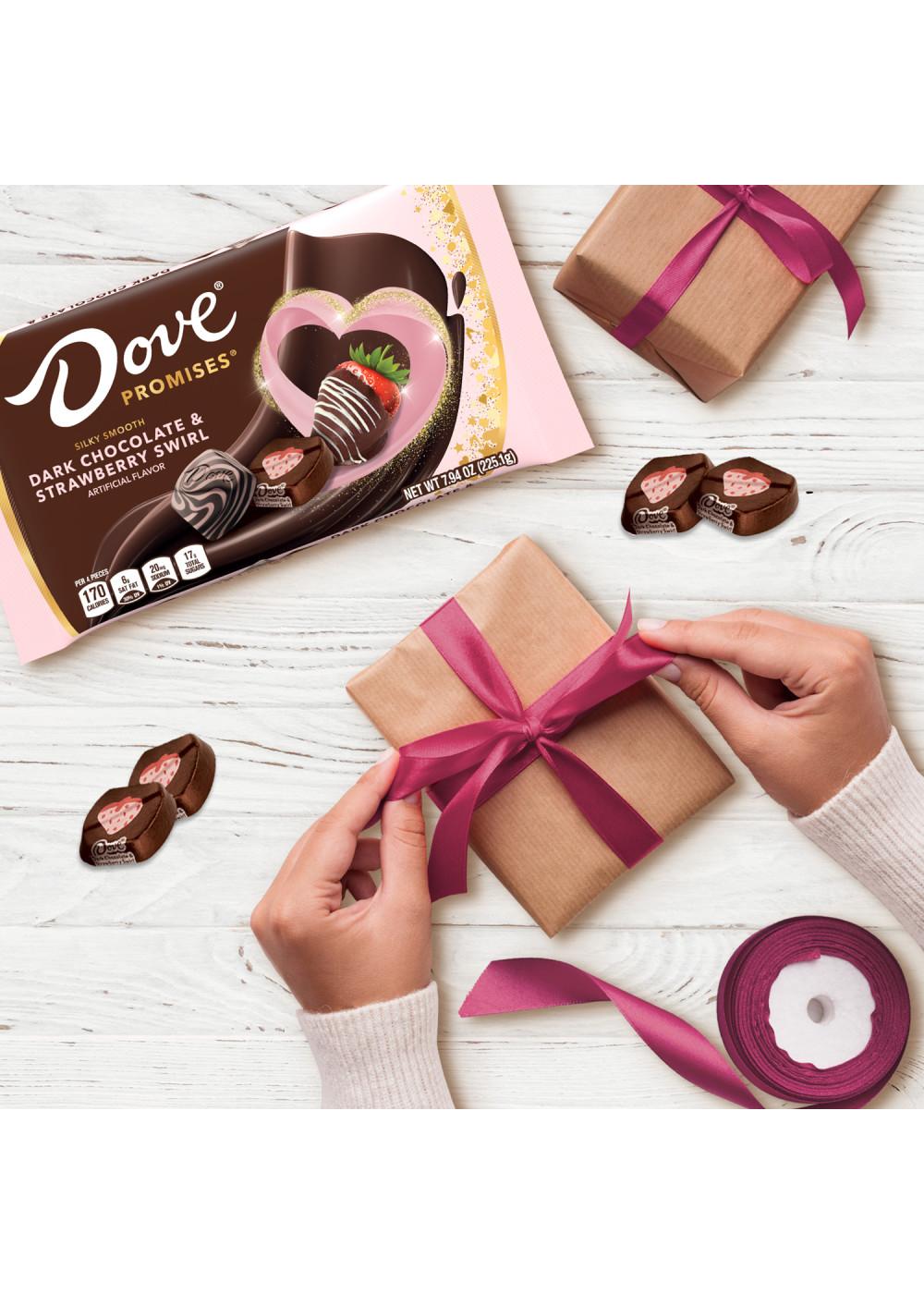 Dove Promises Dark Chocolate & Strawberry Swirl Valentine's Candy ...