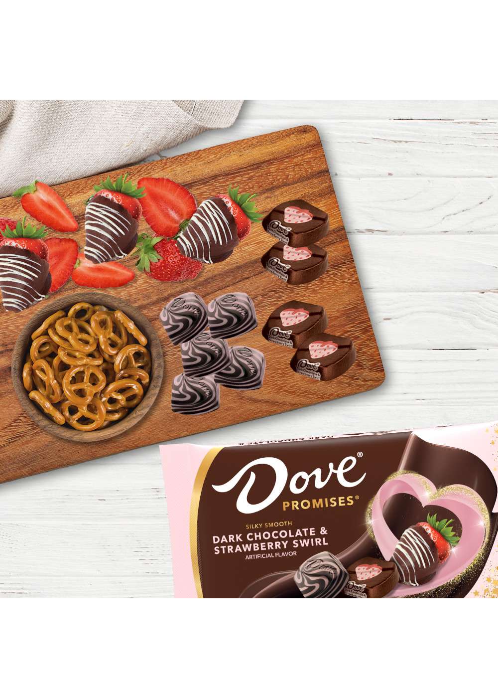 Dove Promises Dark Chocolate & Strawberry Swirl Valentine's Candy ...