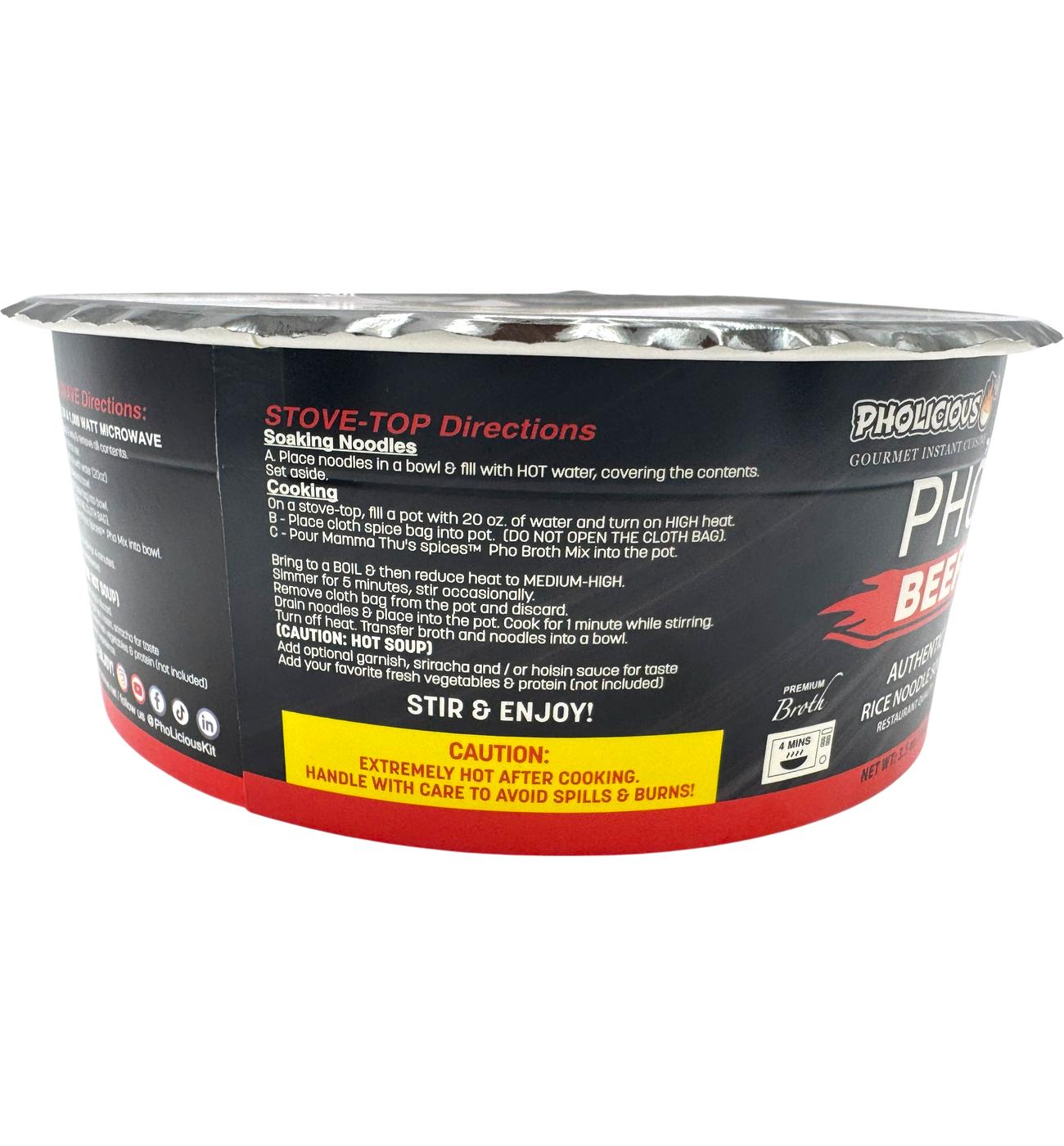 PhoLicious Beef Pho Instant Soup - Shop Soups & chili at H-E-B