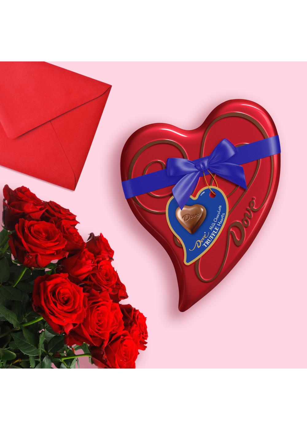 Dove Milk Chocolate Truffle Hearts Valentine's Gift Tin - Shop Candy at ...