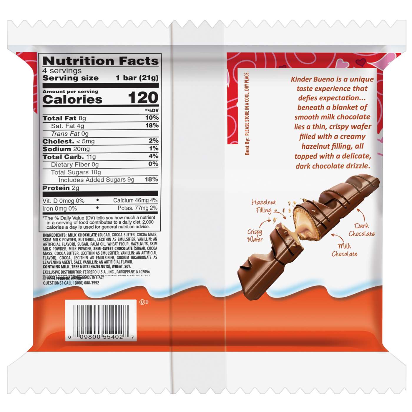 Kinder Bueno Valentine's Candy Bars - Shop Candy at H-E-B