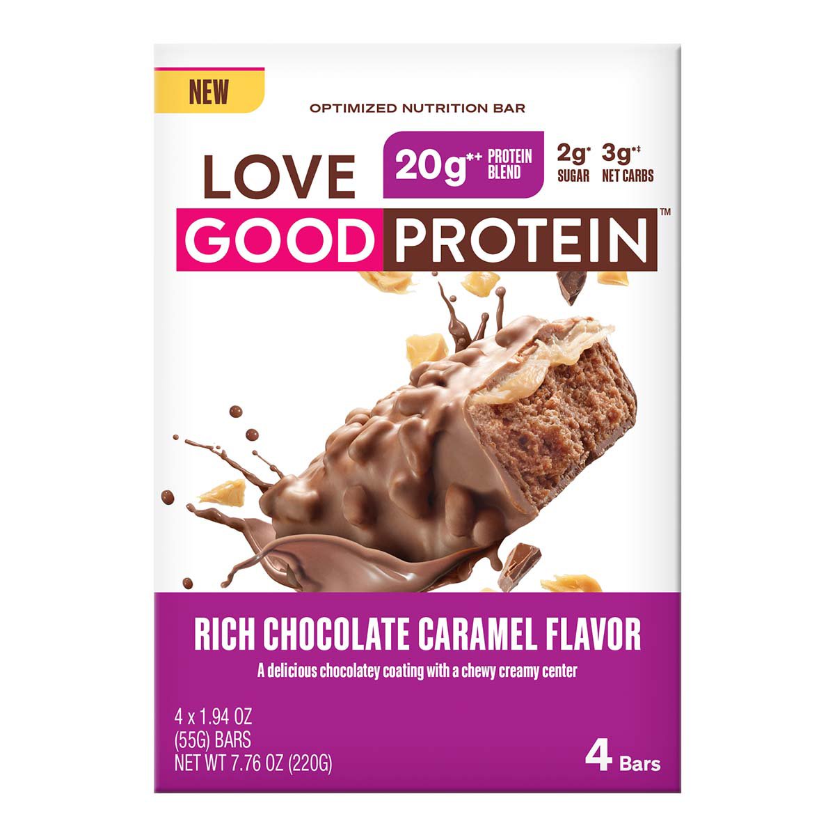 Love Good Protein Nutrition Bar, 20g - Rich Chocolate Caramel - Shop ...