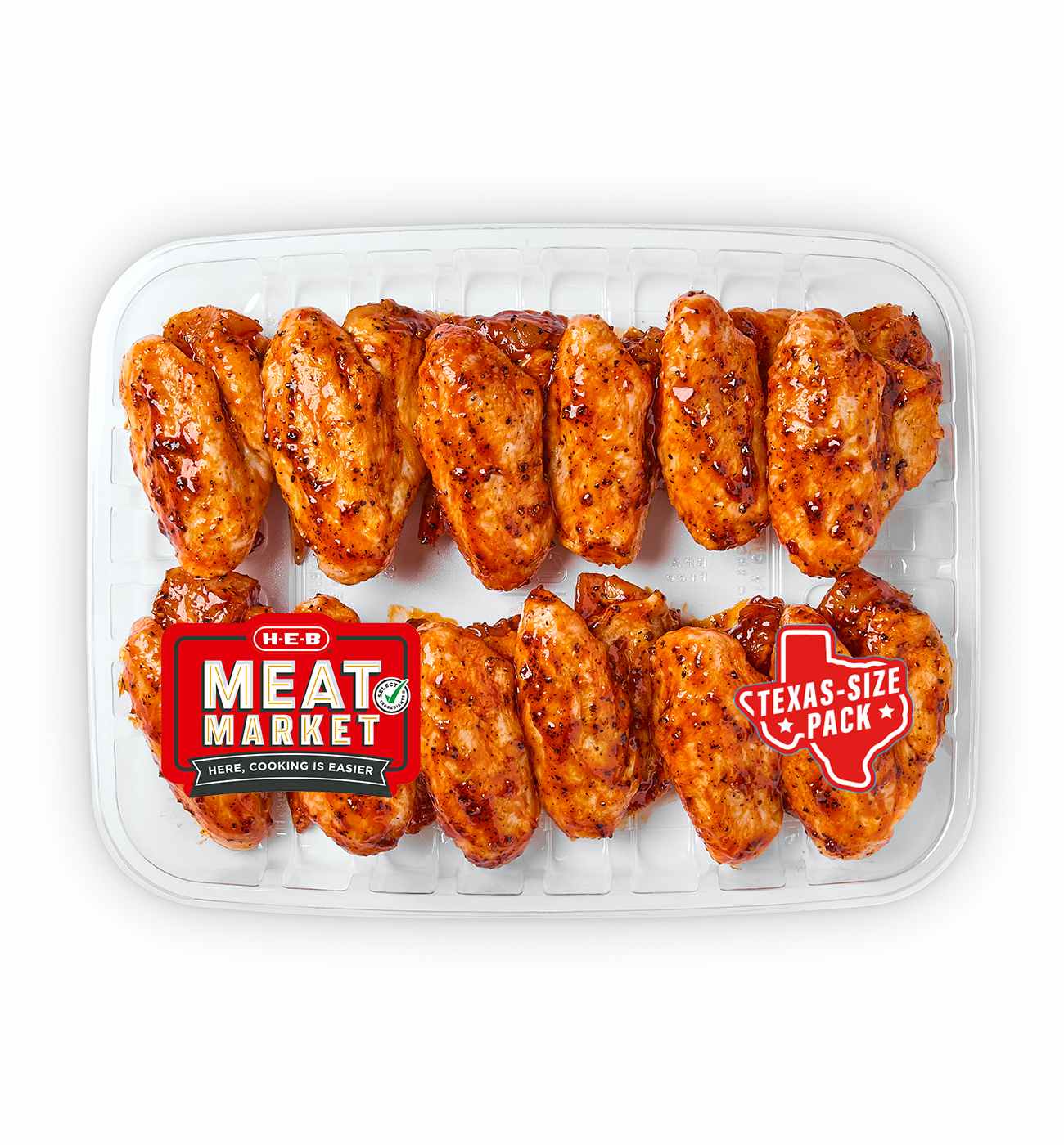 H-E-B Meat Market Marinated Whole Chicken Wings - Smoky BBQ - Texas ...