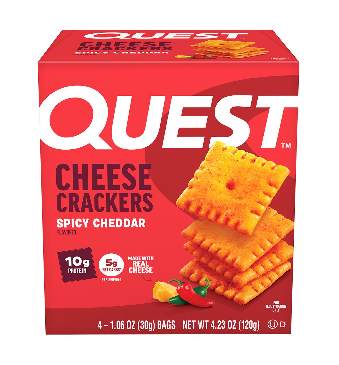 Quest 10g Protein Cheese Crackers Multipack - Spicy Cheddar - Shop ...