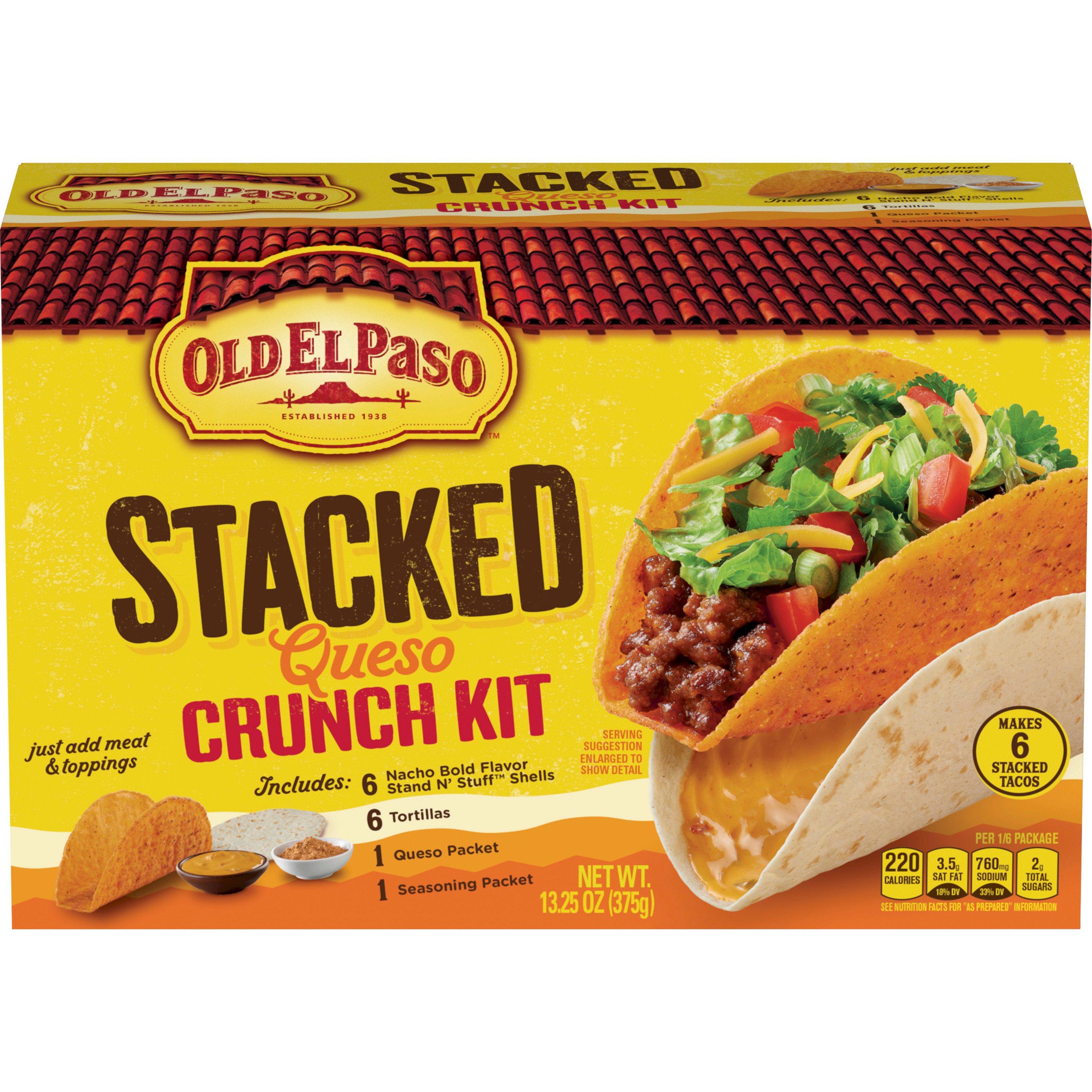 Old El Paso Stacked Queso Crunch Kit - Shop Pantry meals at H-E-B