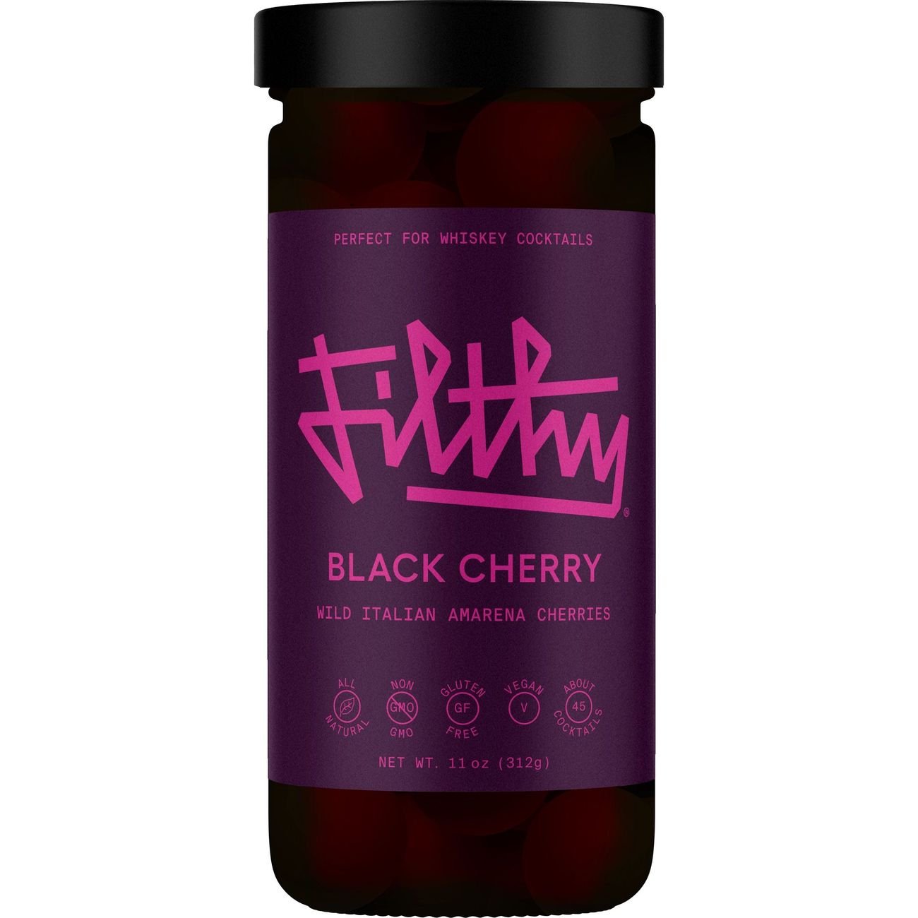 Filthy Black Cherries Wild Italian Amarena Cherries - Shop Cocktail ...