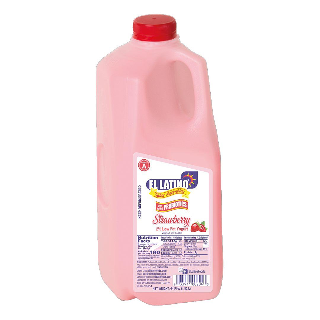 El Latino Strawberry 2% Low Fat Yogurt, 64 oz | Low Prices & Quality ...