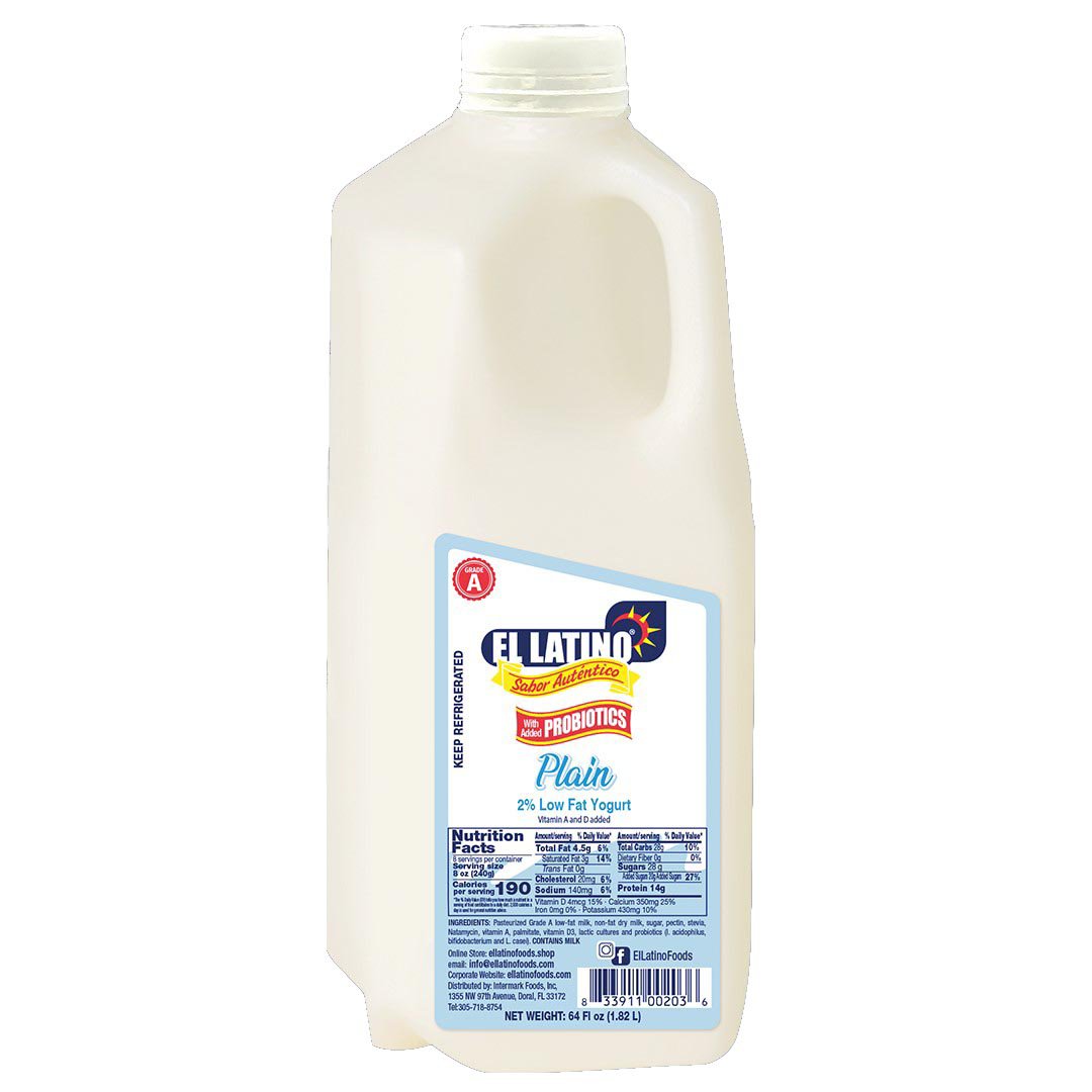 El Latino Plain 2% Low Fat Yogurt - Shop Shakes & smoothies at H-E-B