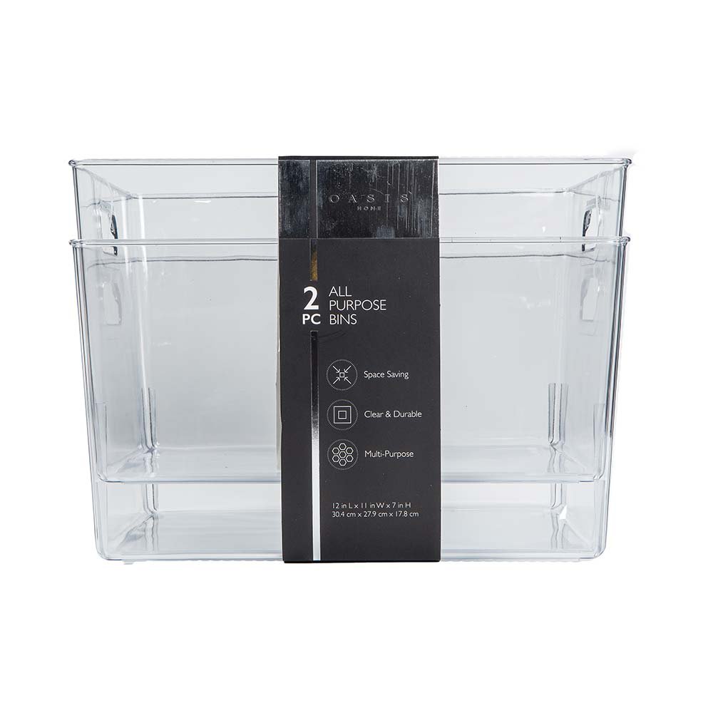 Oasis Home All Purpose Bins, 2 Pc - Shop Storage bins at H-E-B