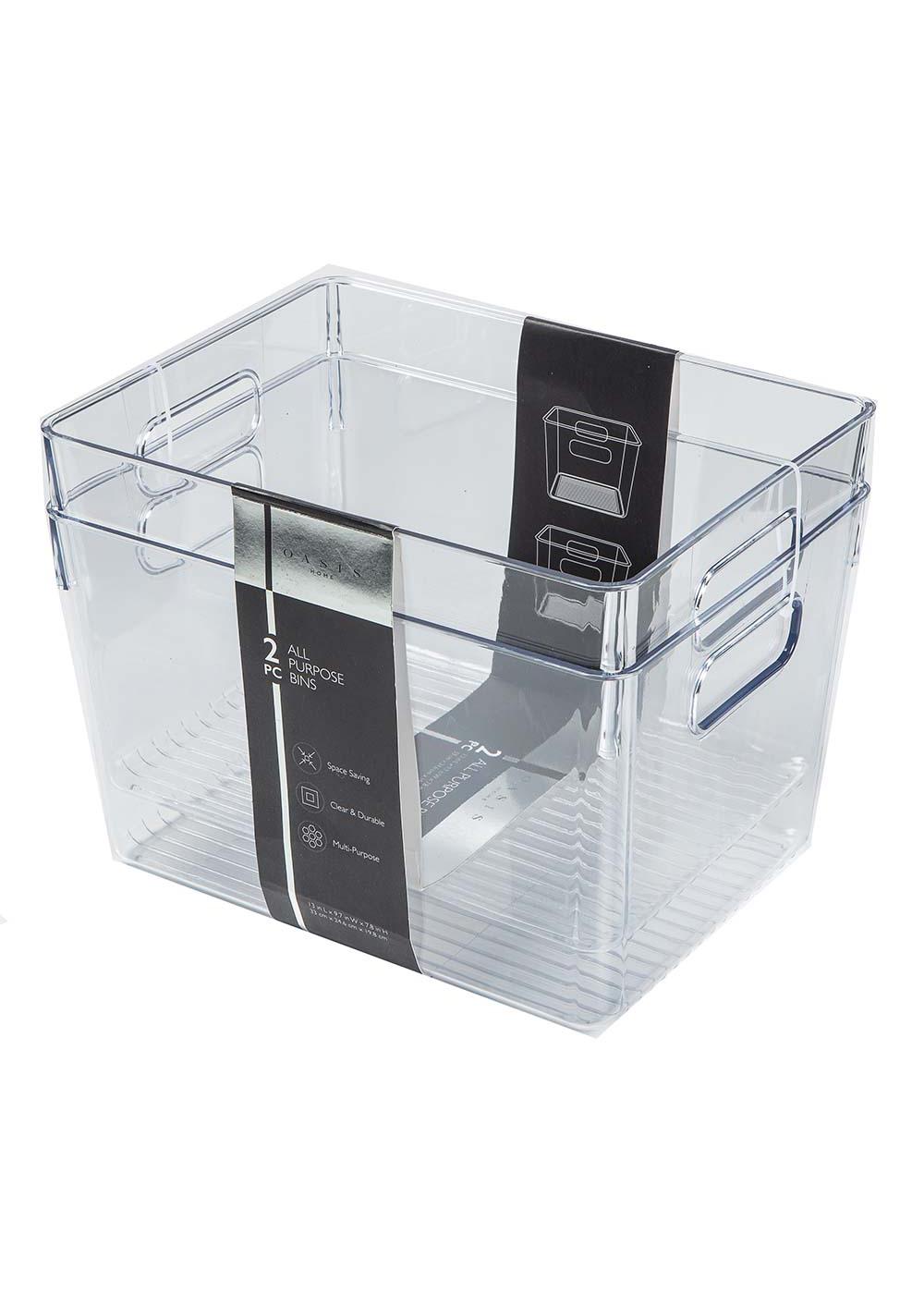 Oasis Home All Purpose Bins, 2 Pc - Shop Storage bins at H-E-B