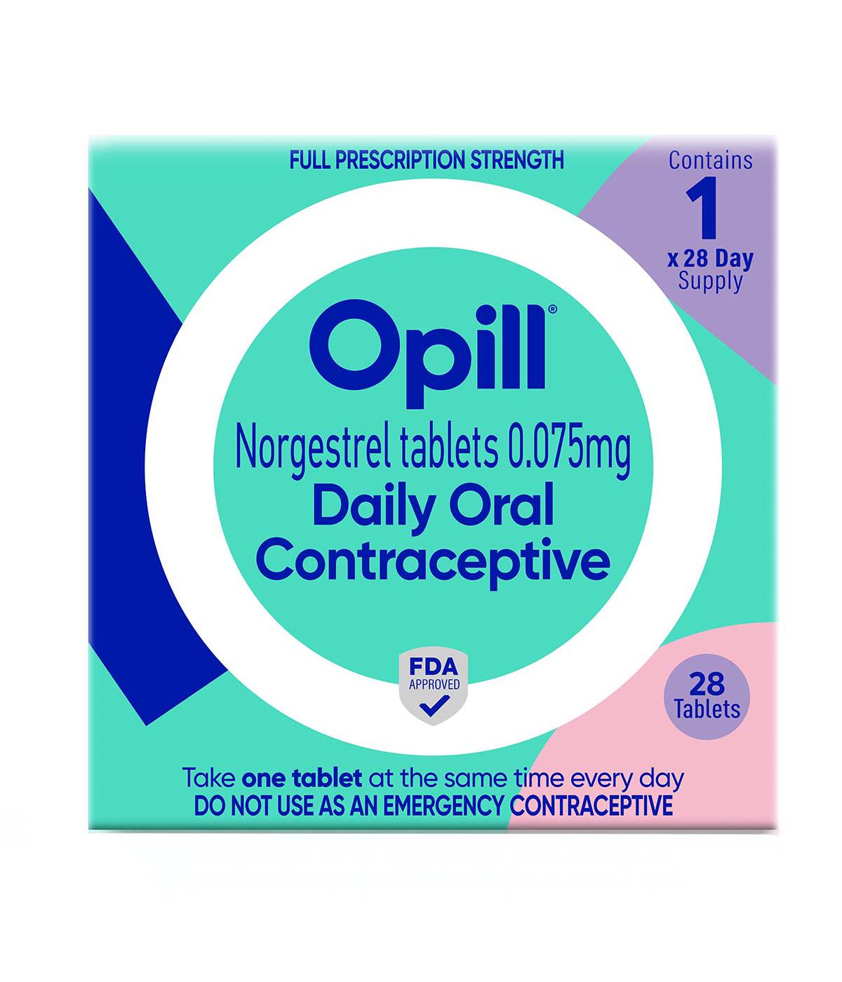 Opill Daily Oral Contraceptive Norgestrel Tablets - 0.075 mg - Shop ...