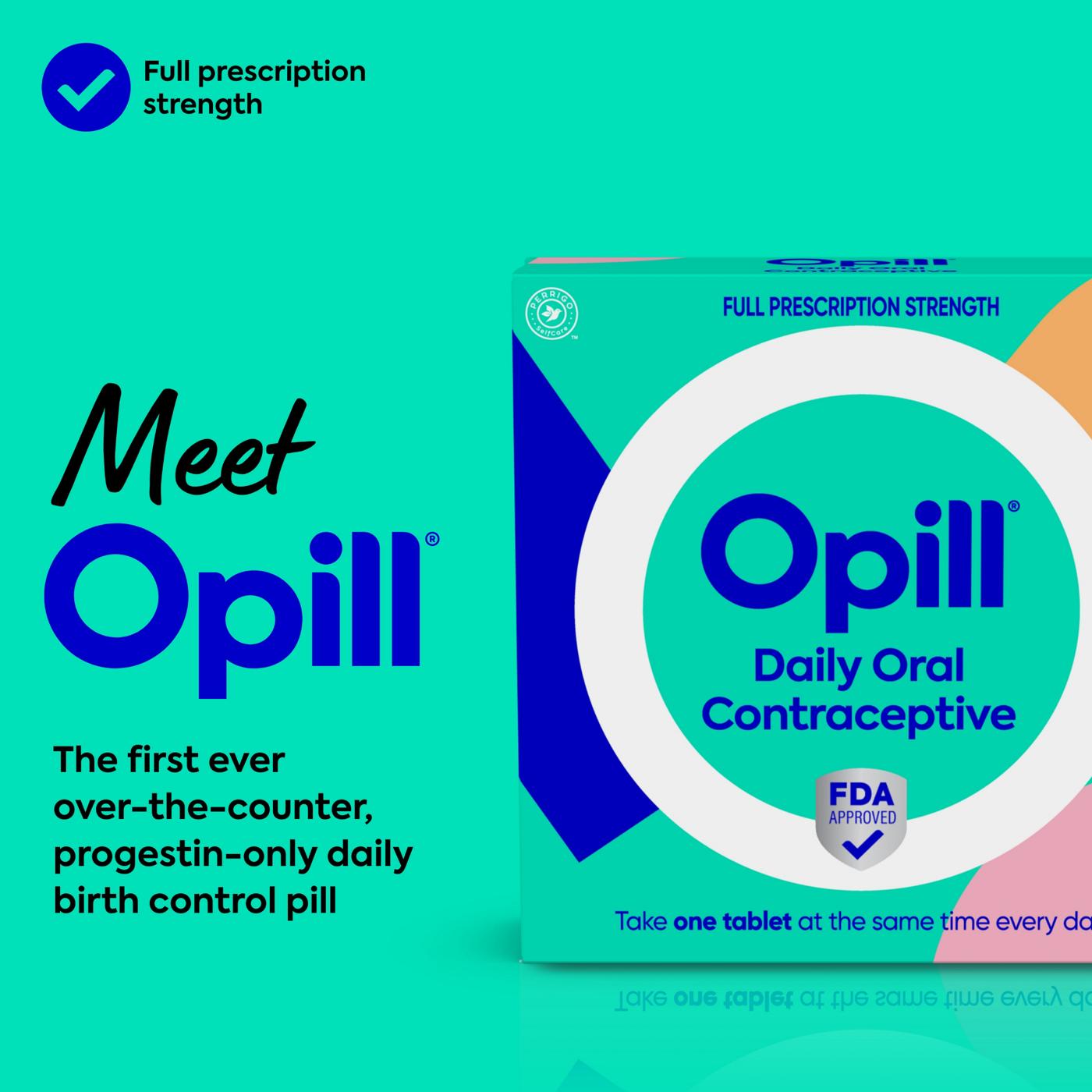 Opill Daily Oral Contraceptive Norgestrel Tablets - 0.075 mg - Shop ...