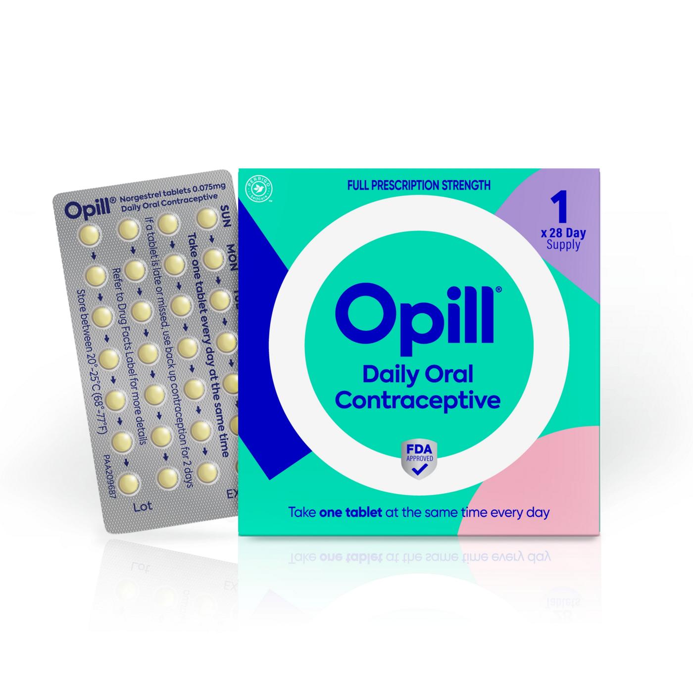 Opill Daily Oral Contraceptive Norgestrel Tablets - 0.075 mg - Shop ...