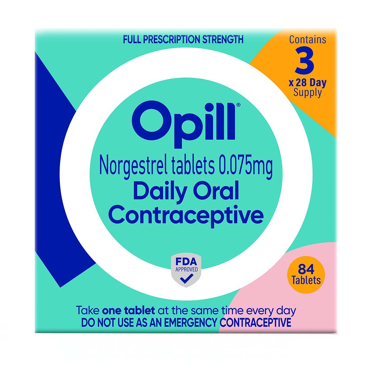 Opill Daily Oral Contraceptive Norgestrel Tablets - 0.075 mg - Shop ...