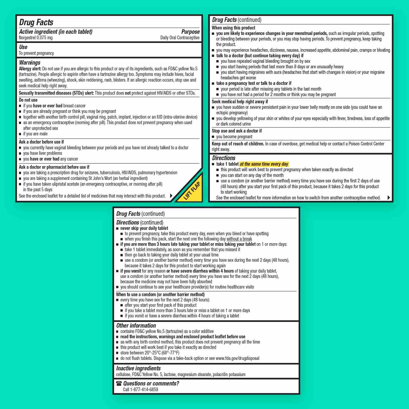 Opill Daily Oral Contraceptive Norgestrel Tablets - 0.075 mg - Shop ...