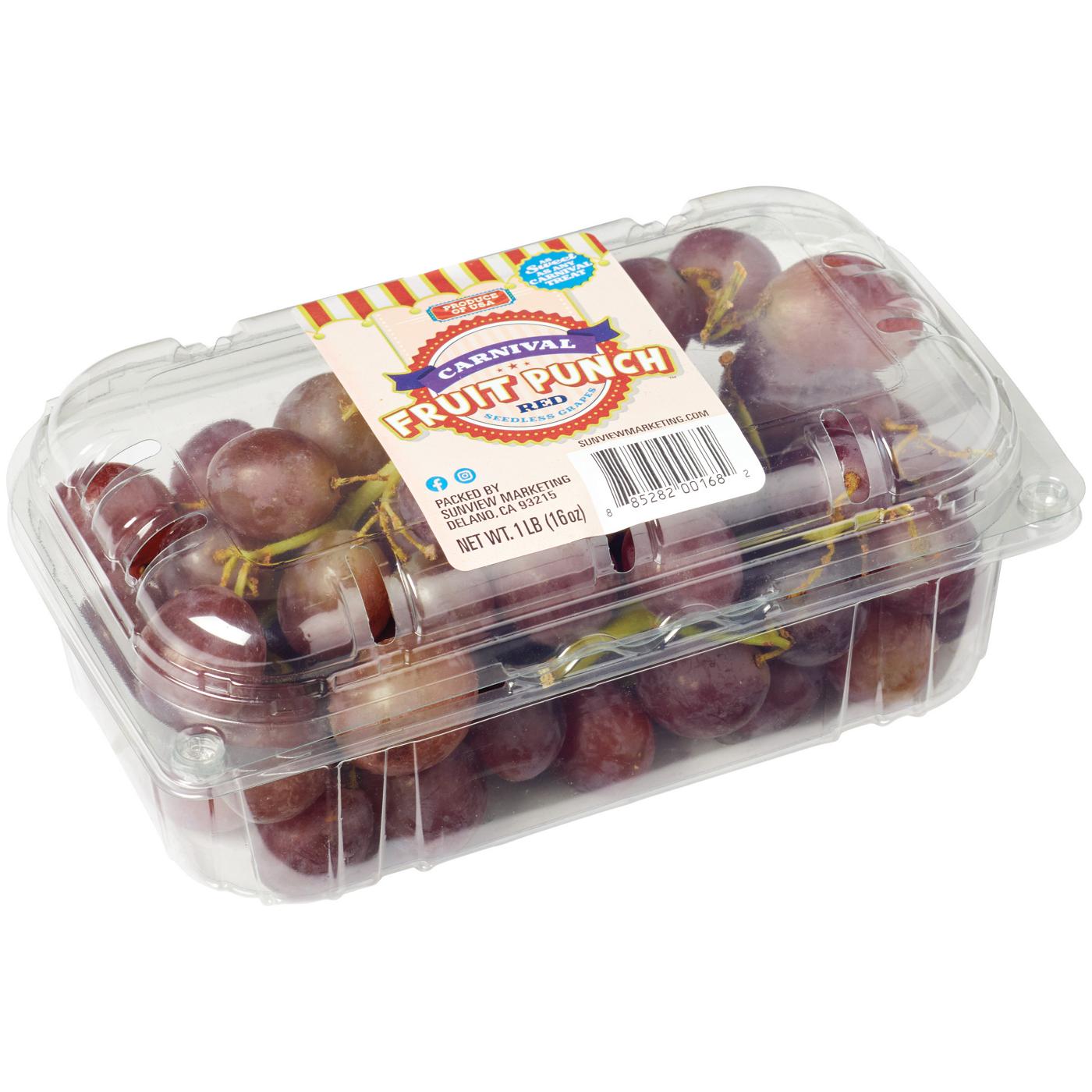 Fresh Carnival Fruit Punch Red Seedless Grapes - Shop Grapes at H-E-B