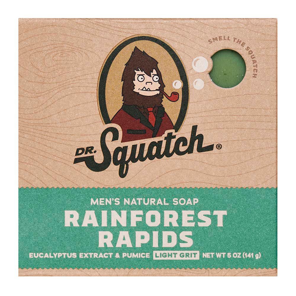 Dr Squatch Mens Natural Bar Soap Rainforest Rapids Shop Hand
