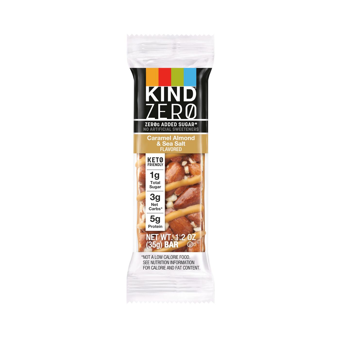 Kind Zero Added Sugar Bars - Caramel Almond & Sea Salt - Shop Granola ...