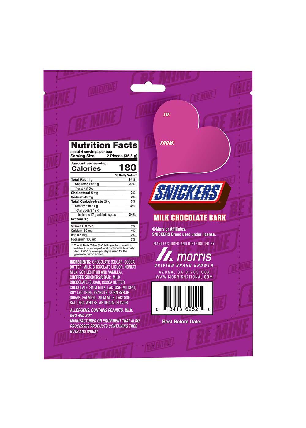 Snickers Milk Chocolate Bark Valentine's Candy - Shop Candy at H-E-B
