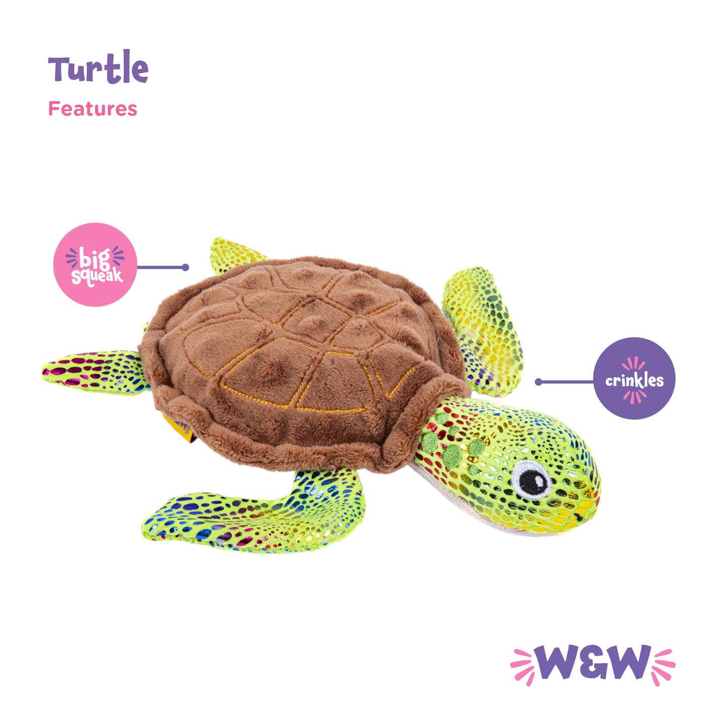 Woof & Whiskers Plush Dog Toy - Turtle Mixed - Shop Plush toys at H-E-B