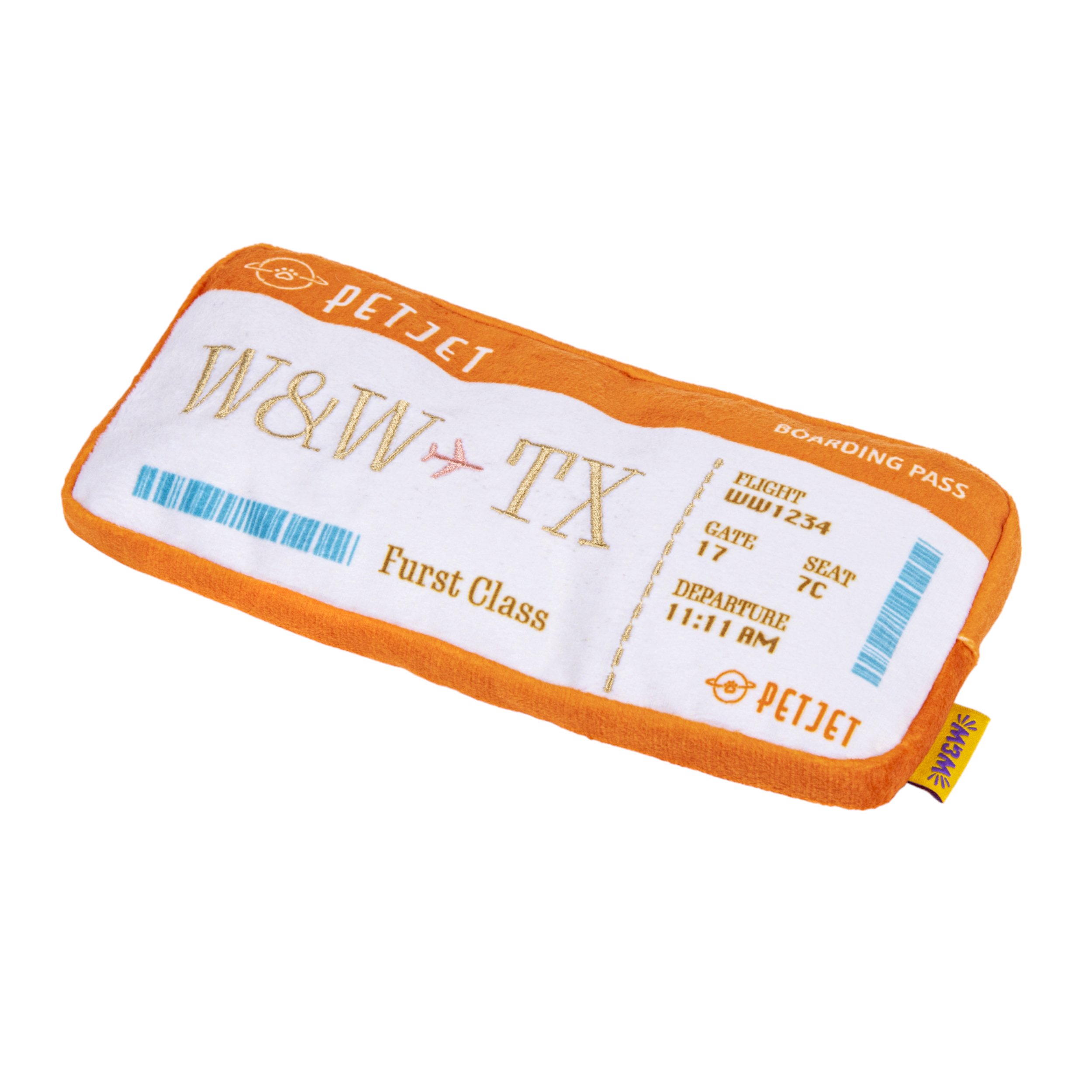 Woof & Whiskers Plush Dog Toy - Boarding Pass - Shop Plush toys at H-E-B