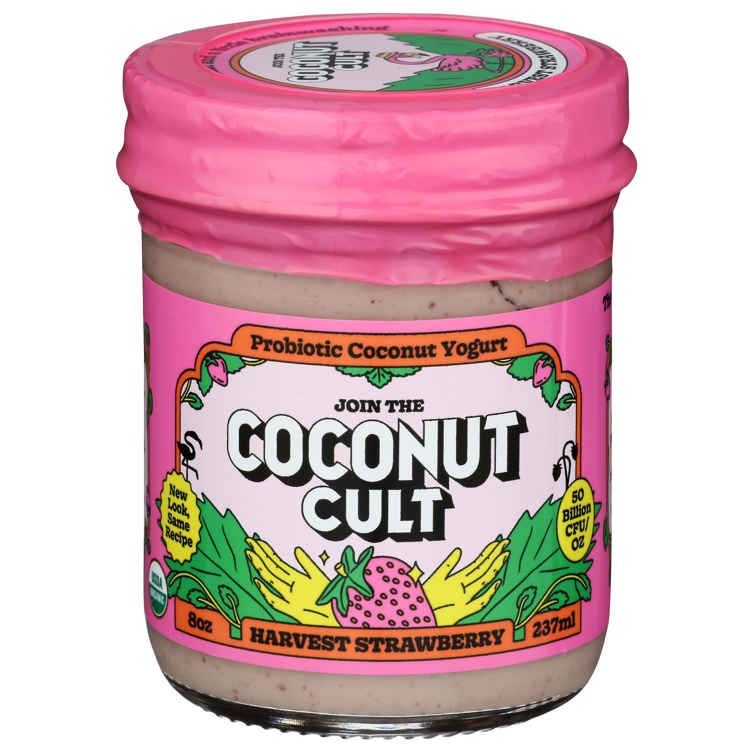 The Coconut Cult Harvest Strawberry Probiotic Coconut Yogurt, 8 oz ...