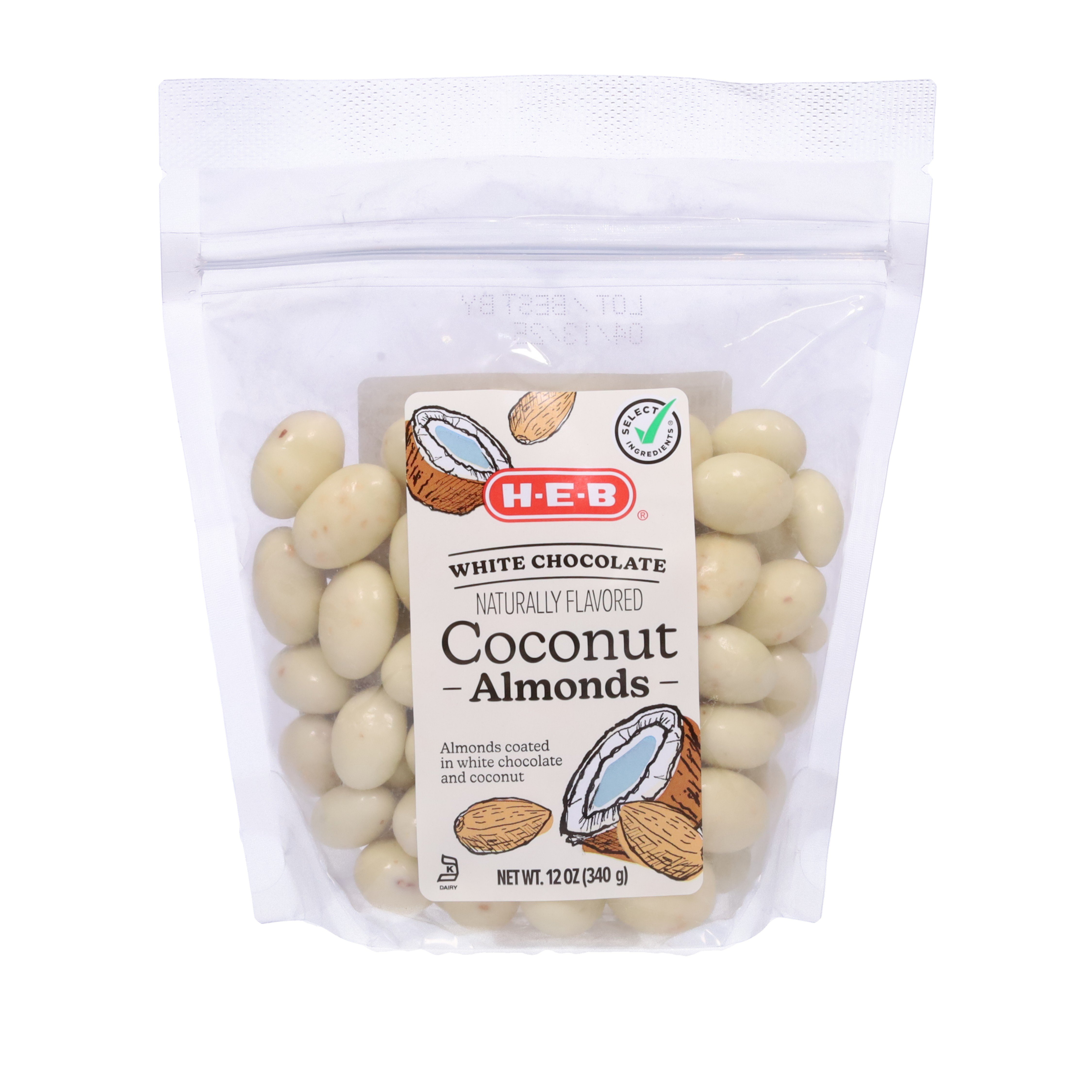 H-E-B White Chocolate Coconut Almonds - Shop Nuts & seeds at H-E-B