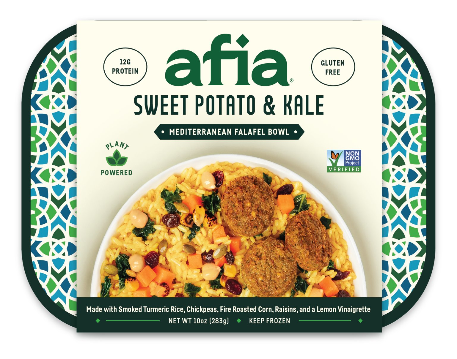 Afia Sweet Potato & Kale Mediterranean Falafel Bowl Frozen Meal, 10 oz ...