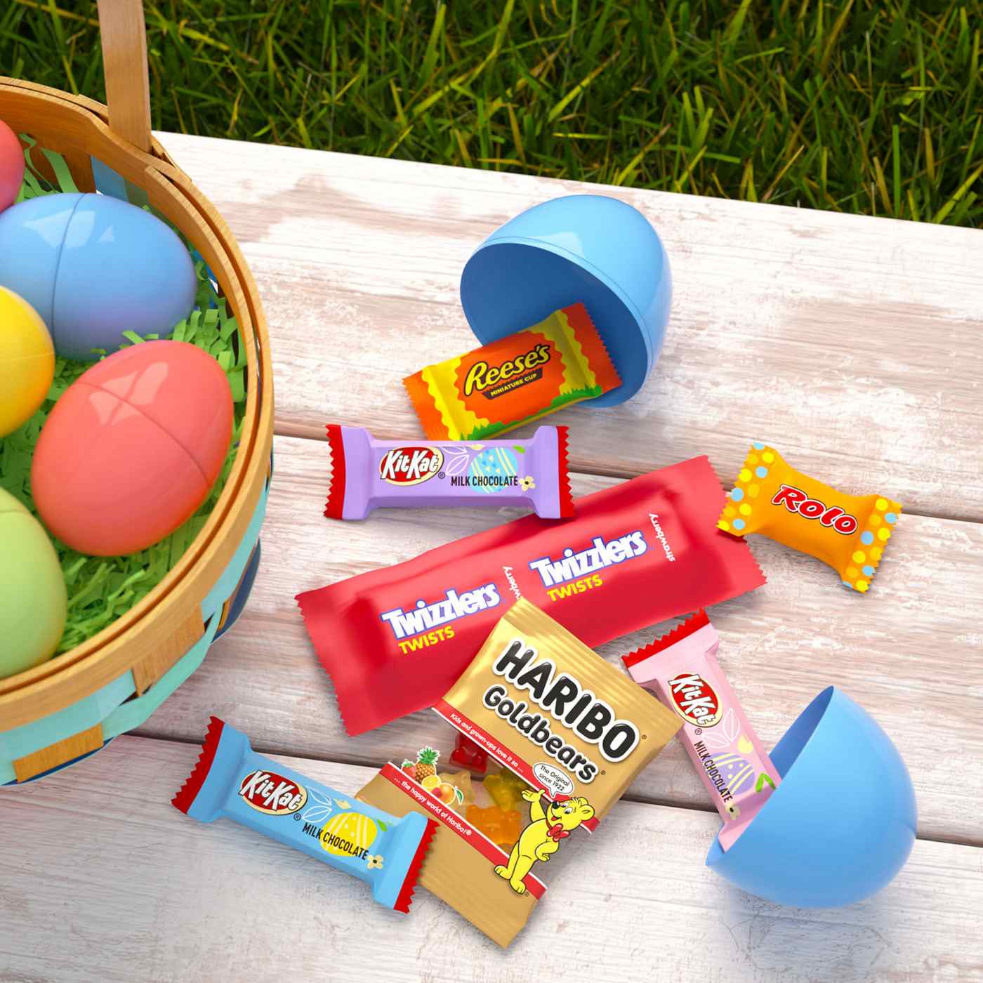 Reese's, Kit Kat, Rolo, Twizzlers & Haribo Assorted Easter Egg Hunt ...