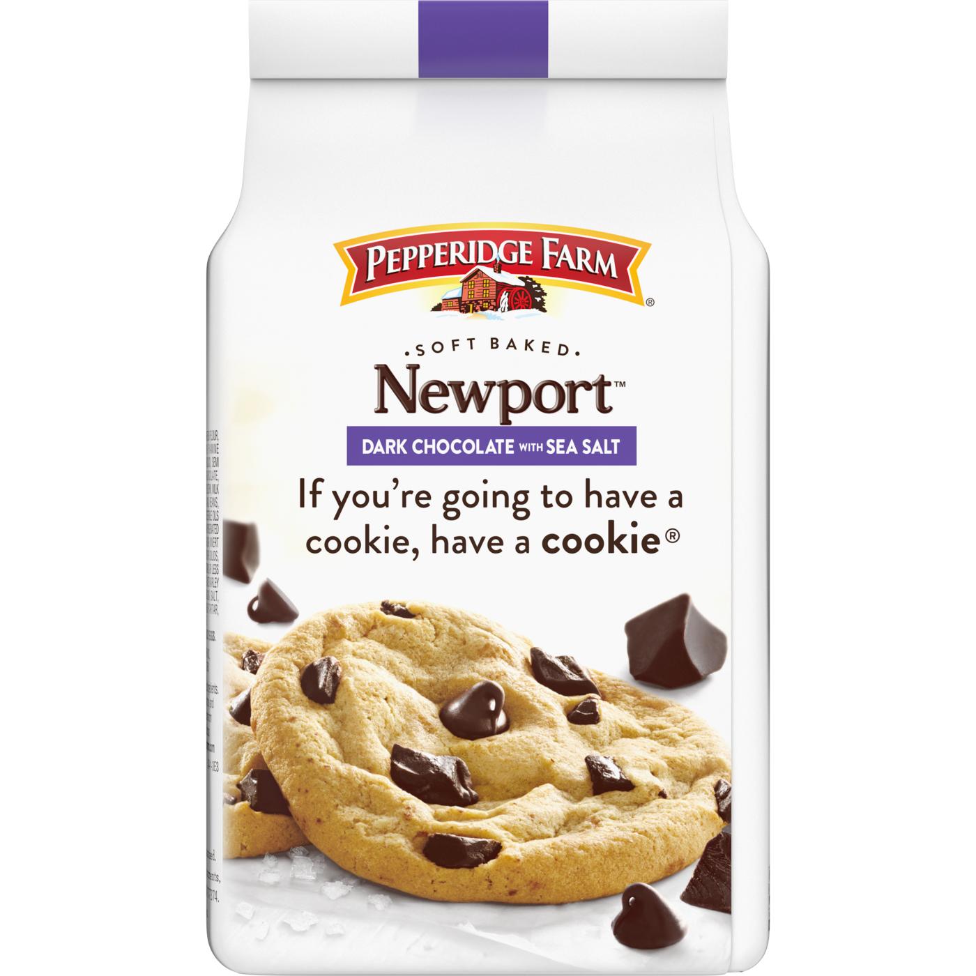 Pepperidge Farm Soft Baked Newport Dark Chocolate Cookies with Sea Salt ...