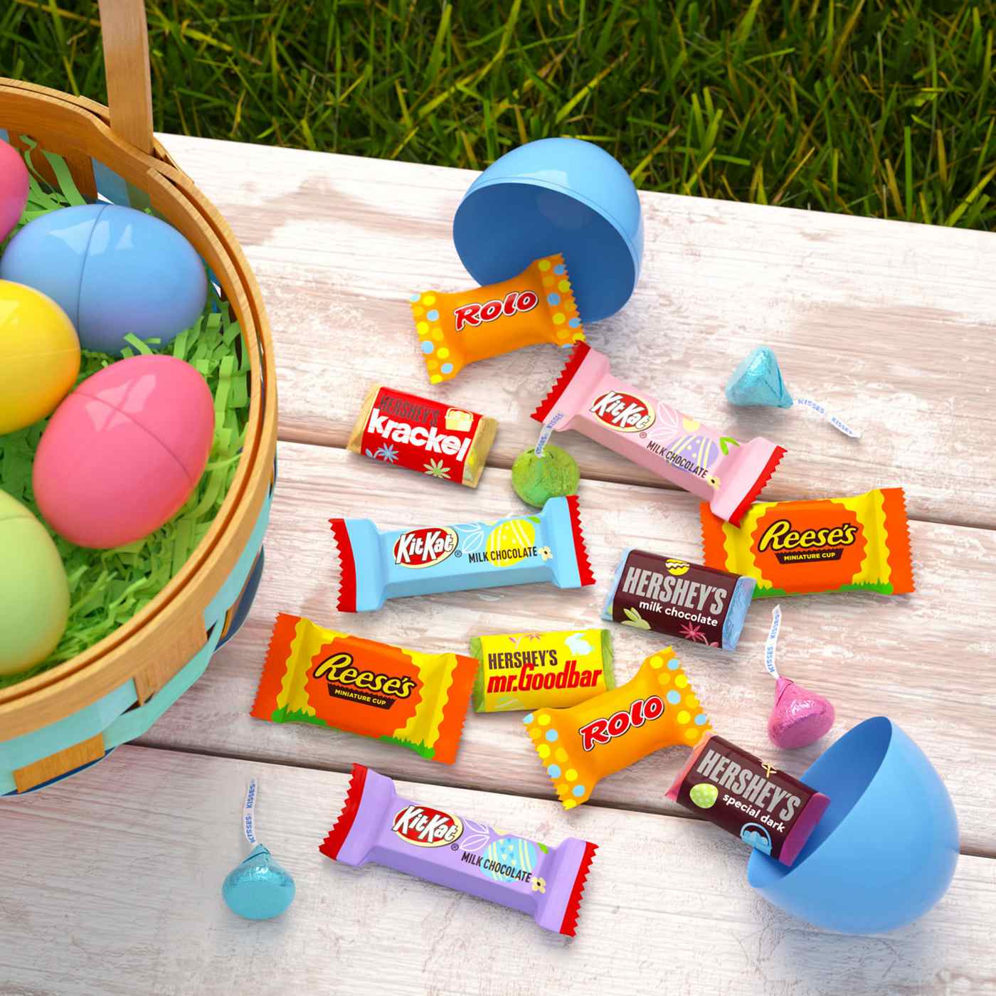 Hershey's, Reese's, Kit Kat & Rolo Assorted Easter Egg Hunt Candy ...
