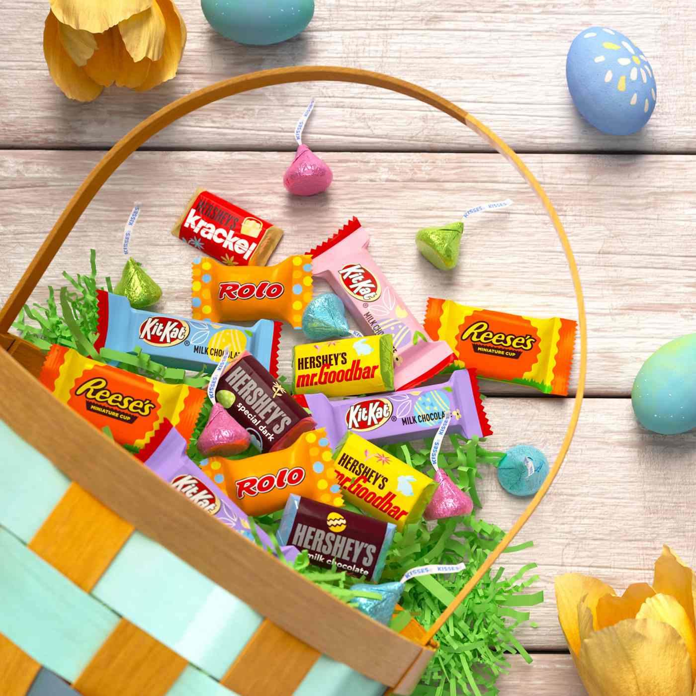 Hershey's, Reese's, Kit Kat & Rolo Assorted Easter Egg Hunt Candy ...