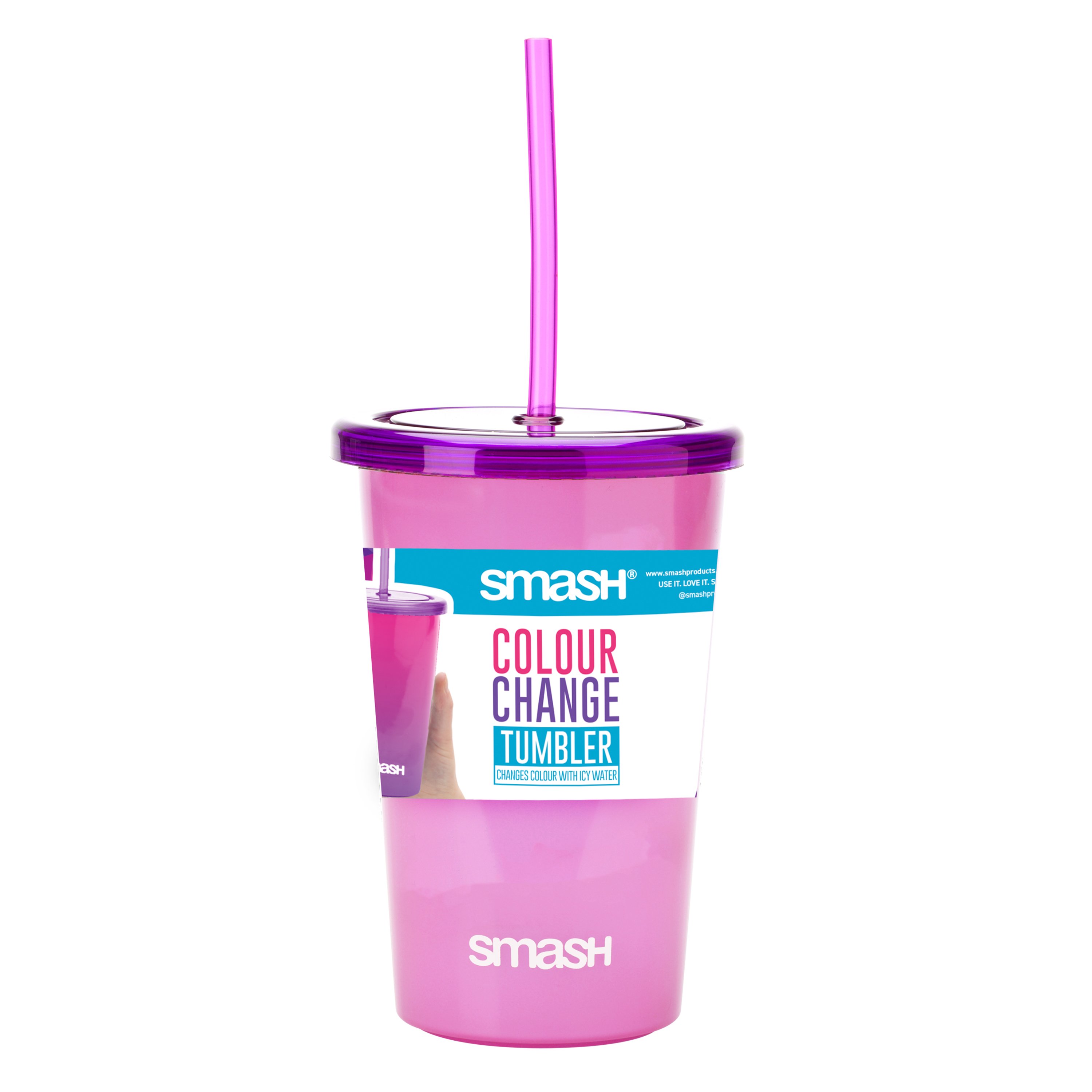 Smash Color Change Straw Tumbler - Pink - Shop Cups & tumblers at H-E-B