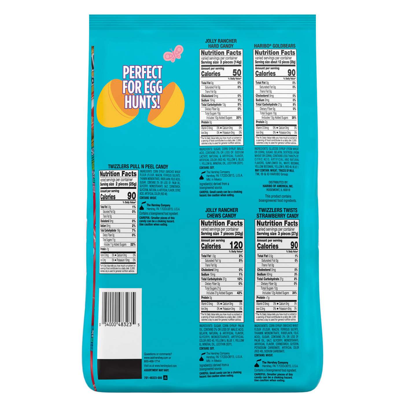 Twizzlers, Haribo & Jolly Rancher Assorted Easter Egg Hunt Candy - Shop ...