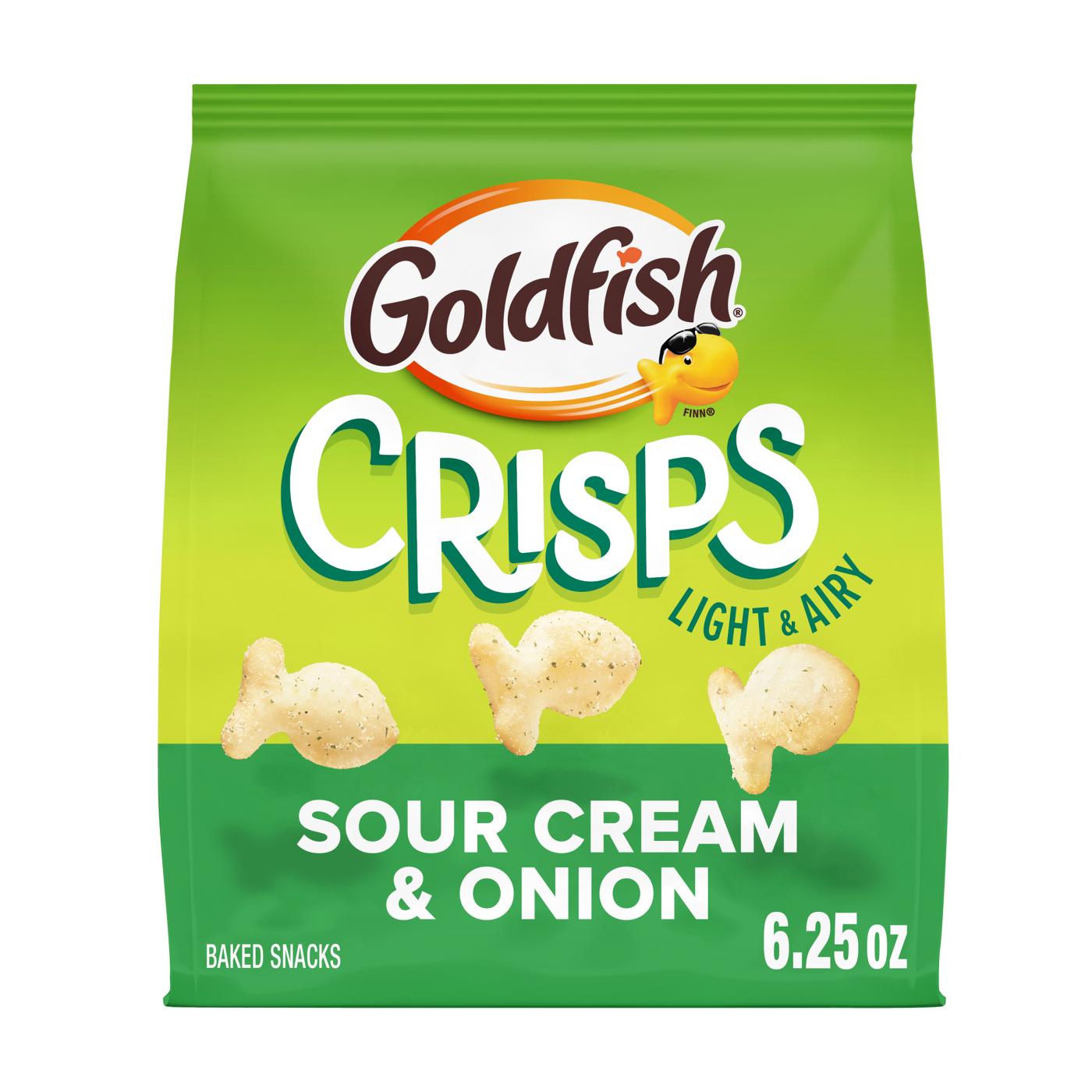 Goldfish Crisps Sour Cream & Onion Baked Snacks - Shop Crackers ...