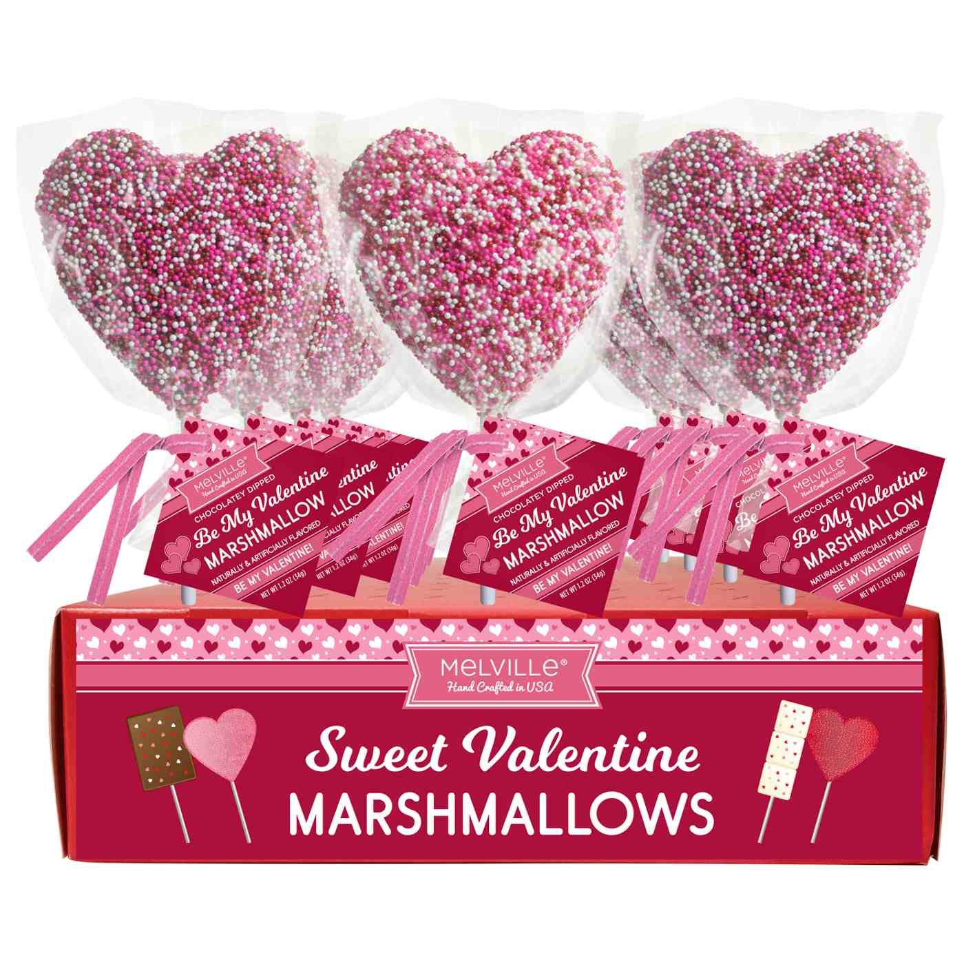 Melville Chocolatey Dipped Valentine's Marshmallow Heart Pop - Shop ...