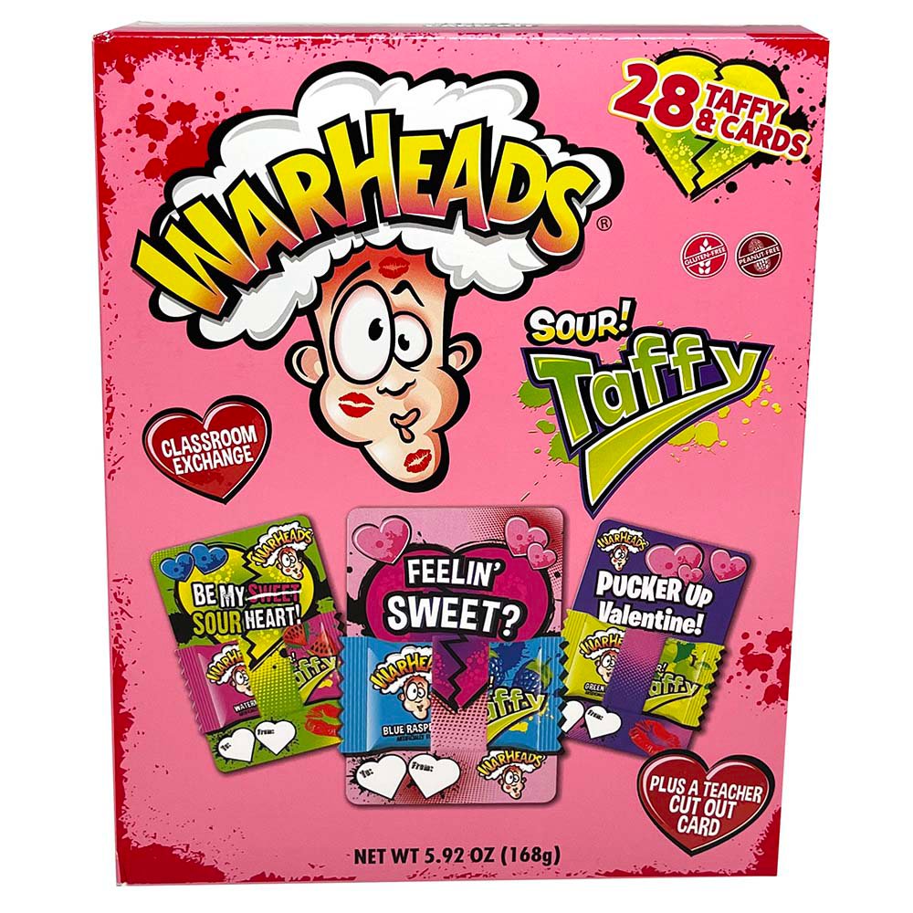 WarHeads Sour! Taffy Valentine's Exchange Candy & Cards - Shop Candy at ...