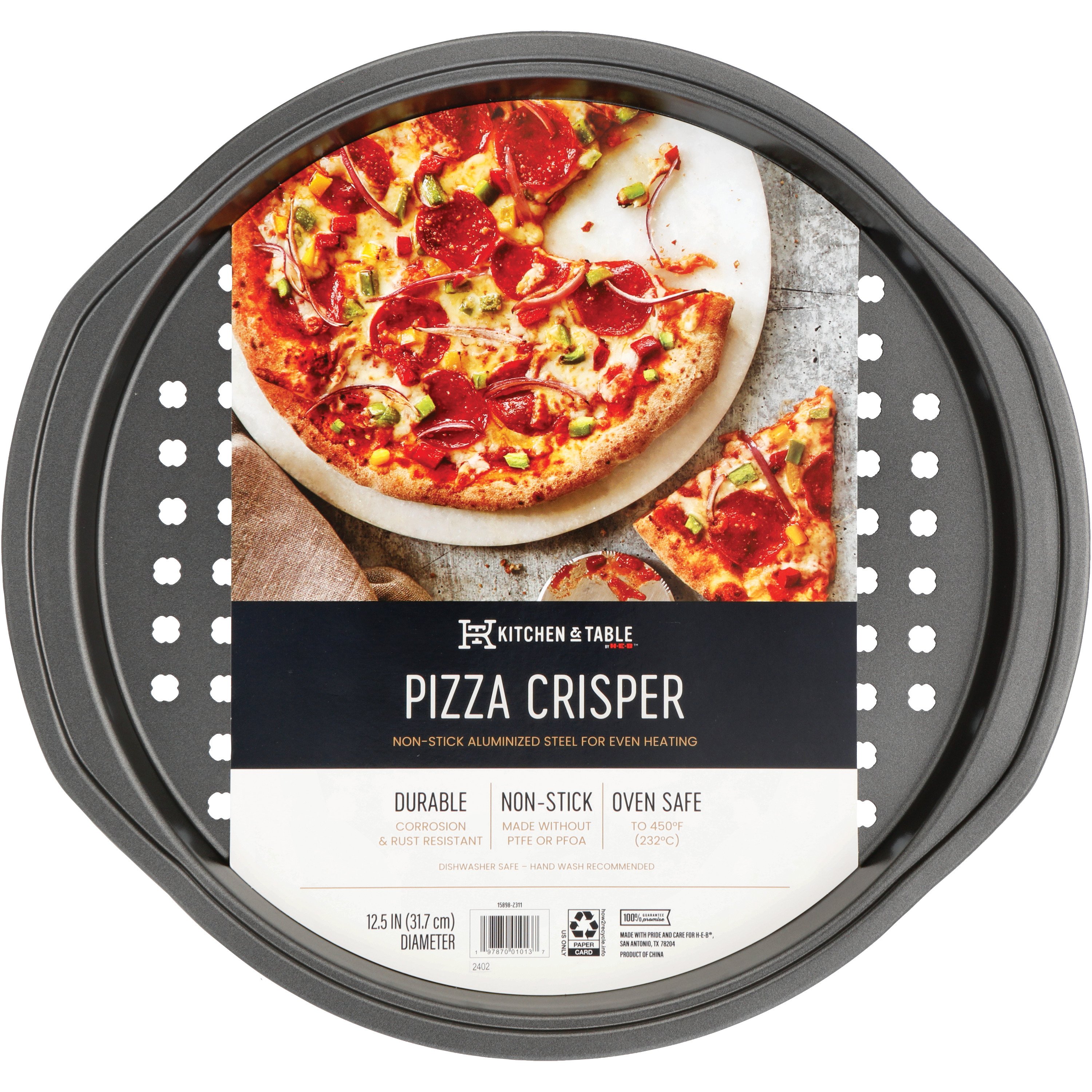 Kitchen & Table by H-E-B Round Pizza Crisper - Gun Metal - Shop Pans ...