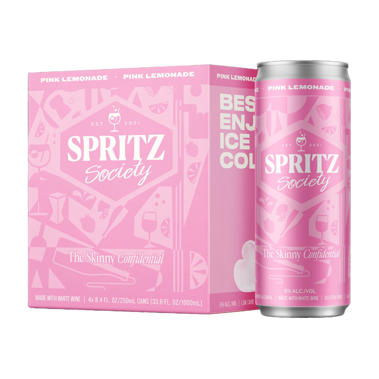 Spritz Society Pink Lemonade 4 pk Cans - Shop Malt beverages & coolers ...