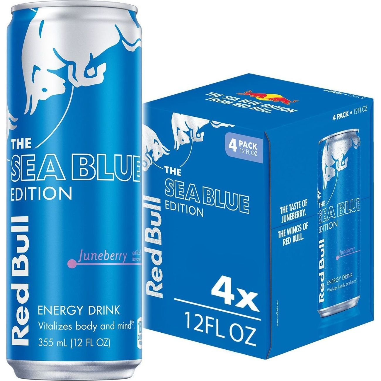 Red Bull Sea Blue Edition Energy Drink 4 pk Cans - Juneberry - Shop ...