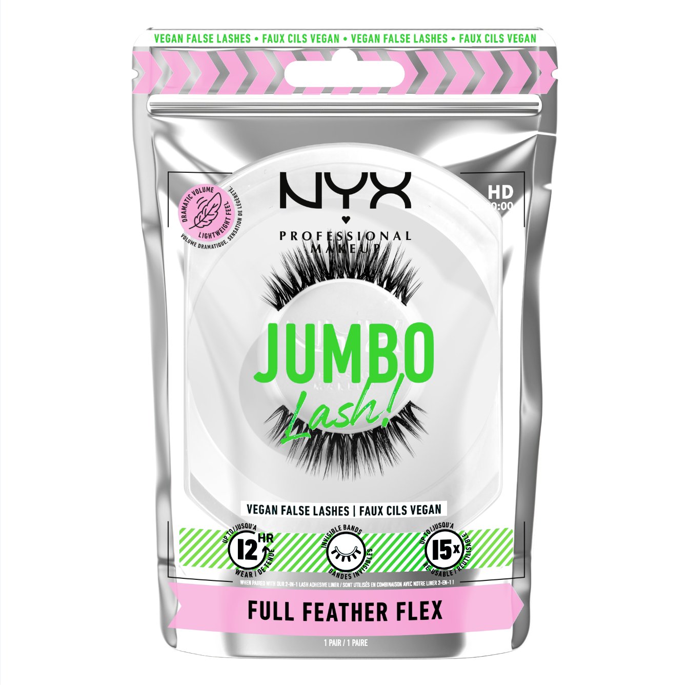NYX Jumbo Vegan False Lashes - Full Feather Flex - Shop False eyelashes ...