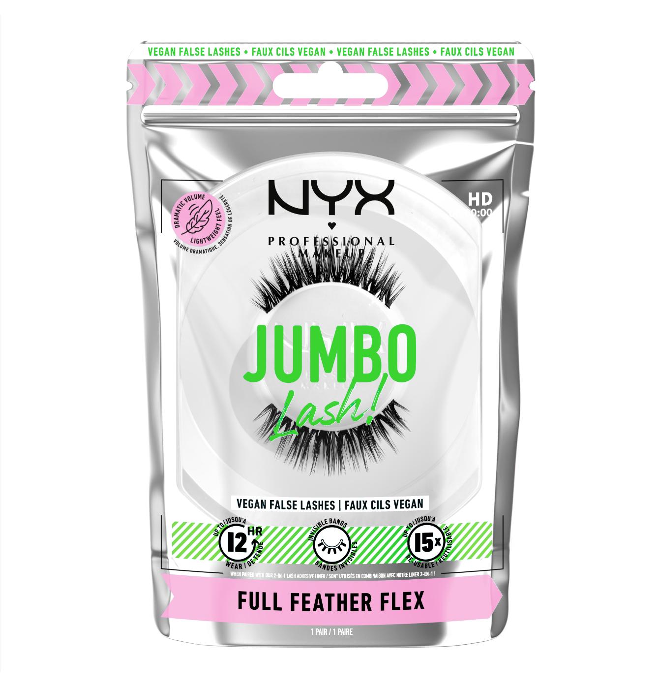 NYX Jumbo Vegan False Lashes - Full Feather Flex - Shop False eyelashes ...