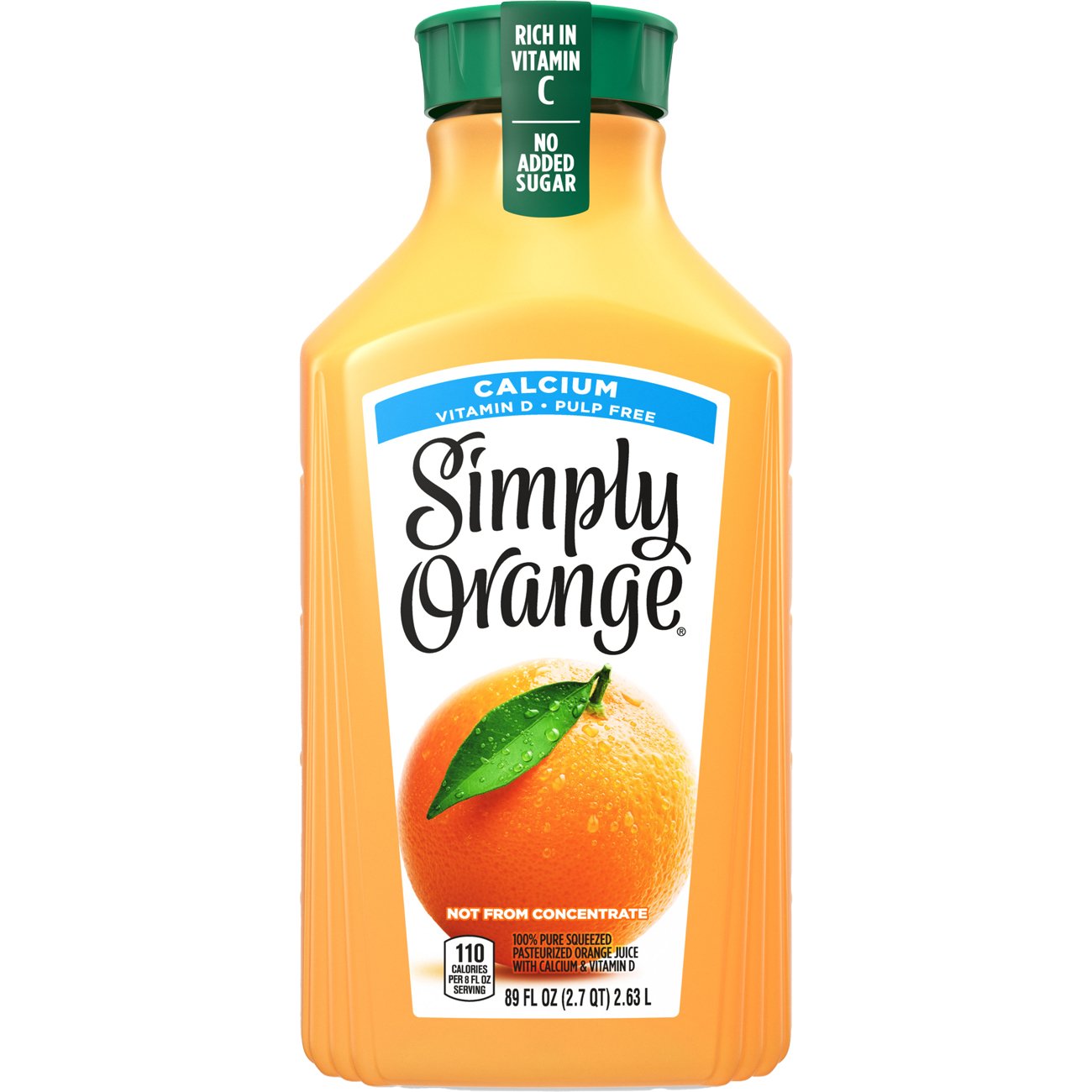 Simply Orange Juice with Calcium Vitamin D - Pulp Free - Shop Juice at ...