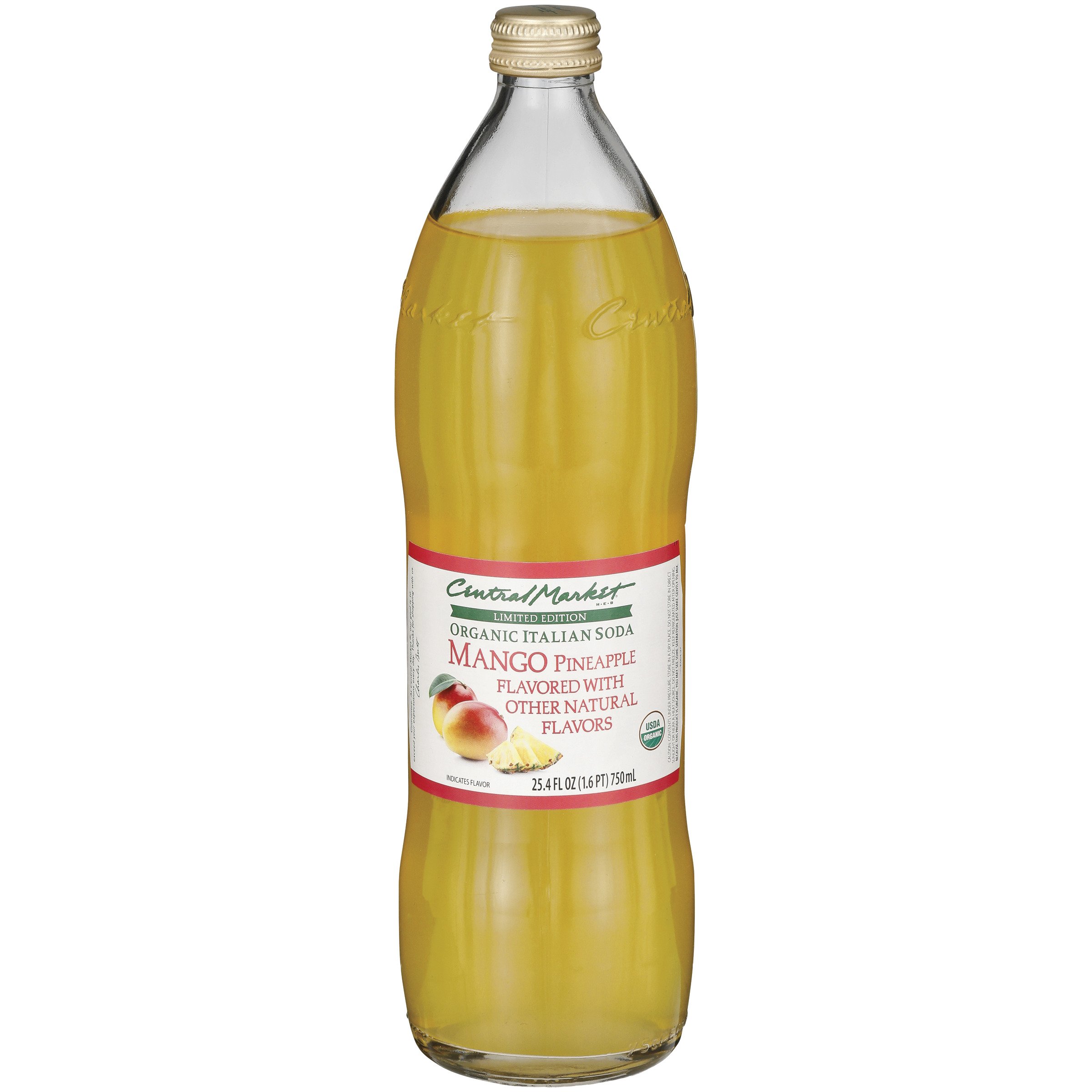 Central Market Organic Mango Pineapple Italian Soda - Shop Soda at H-E-B