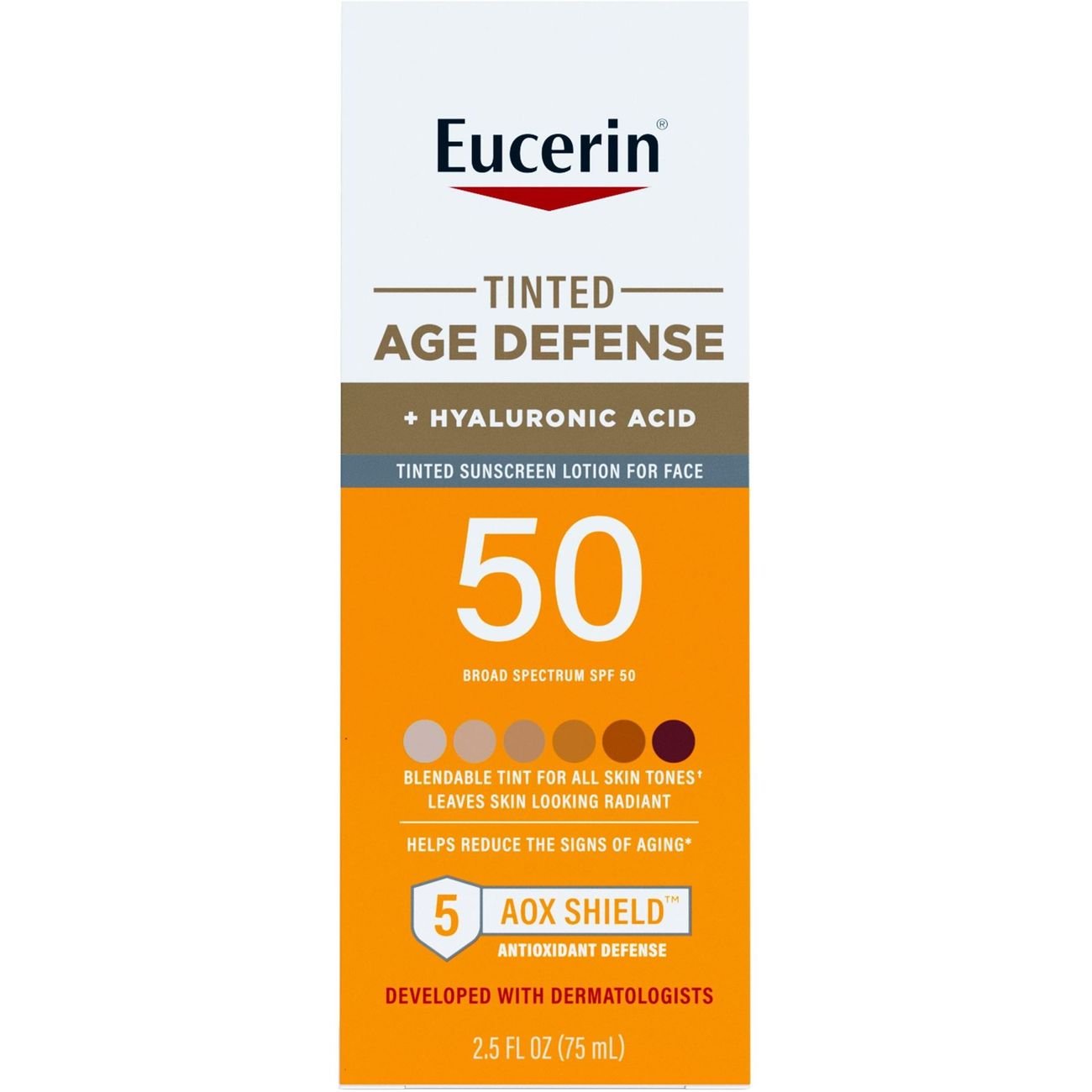 Eucerin Tinted Age Defense Sunscreen Lotion SPF 50 - Shop Sunscreen ...