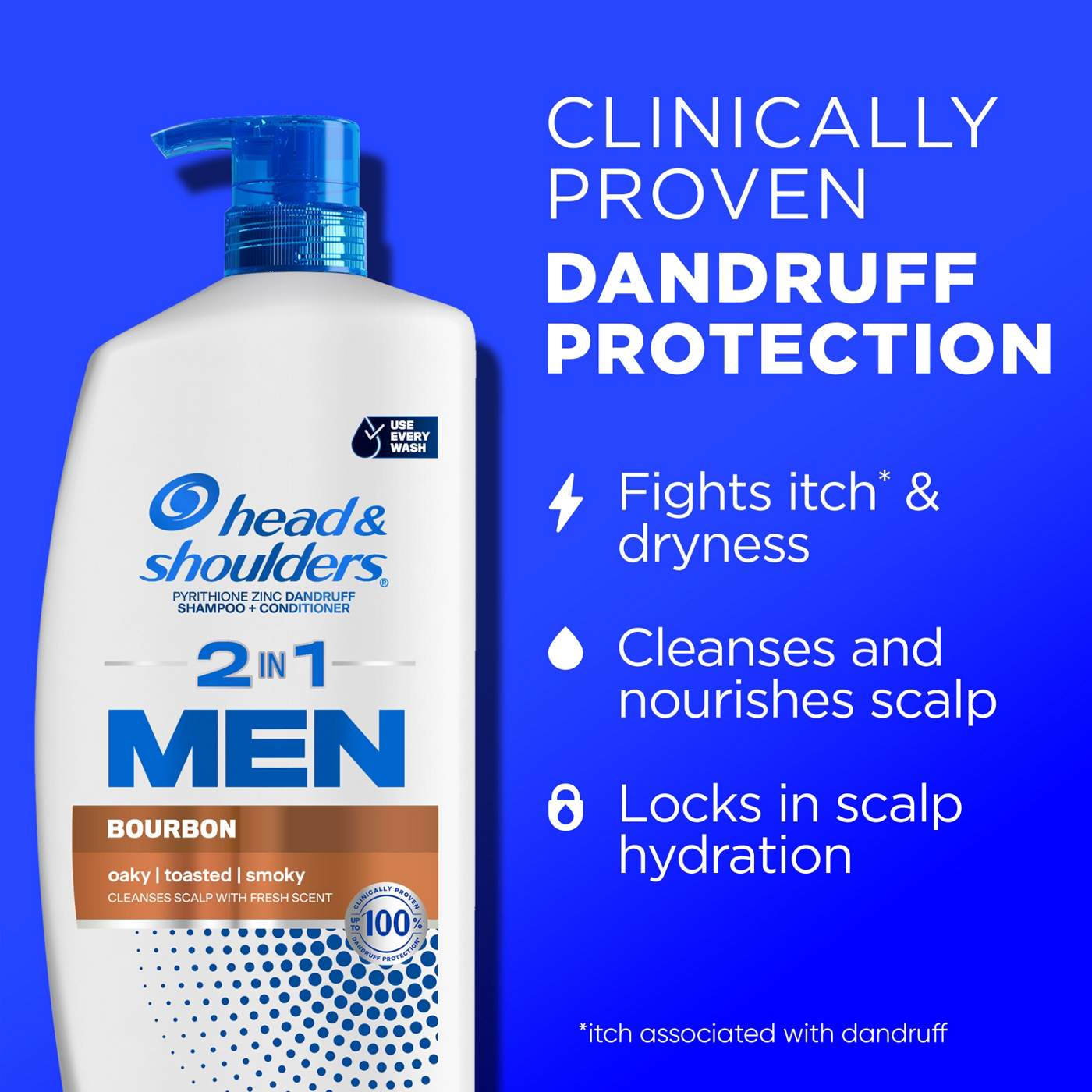 Head & Shoulders 2 In 1 Men's Shampoo + Conditioner - Bourbon Scent ...
